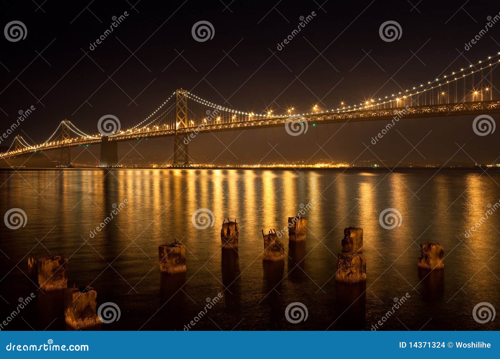 Bay bridge stock photo. Image of gold, california, fransisco - 14371324