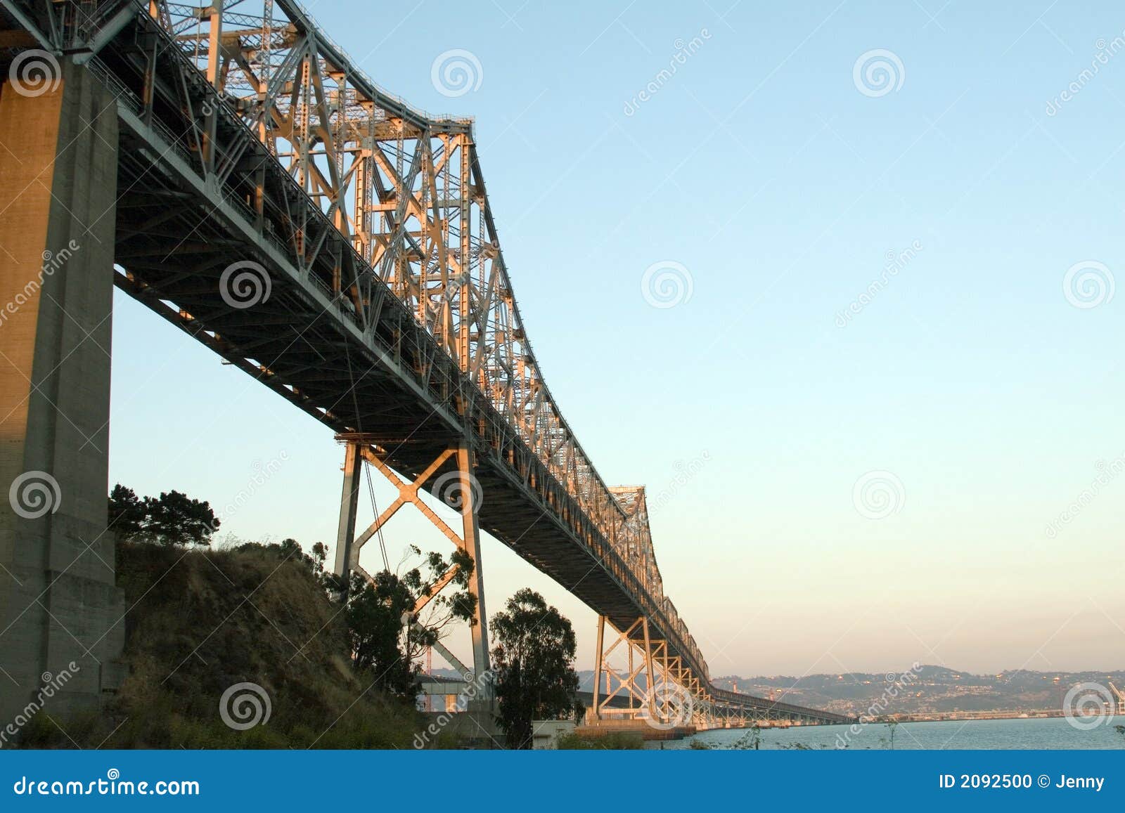 Bay Bridge stock photo. Image of beautiful, dusk, coastal - 2092500
