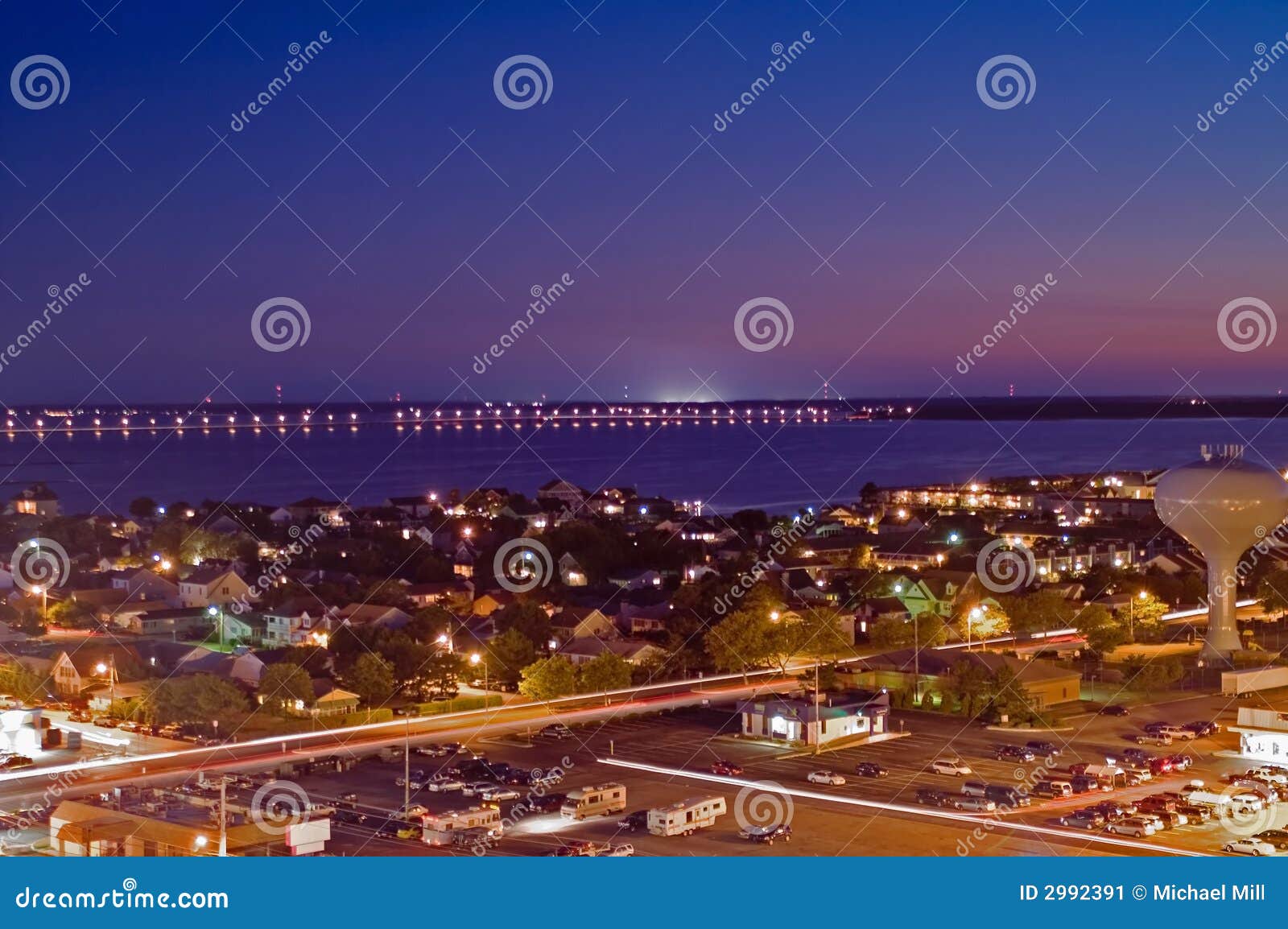 Bay Bridge at Night stock image. Image of harbour, attraction - 2992391
