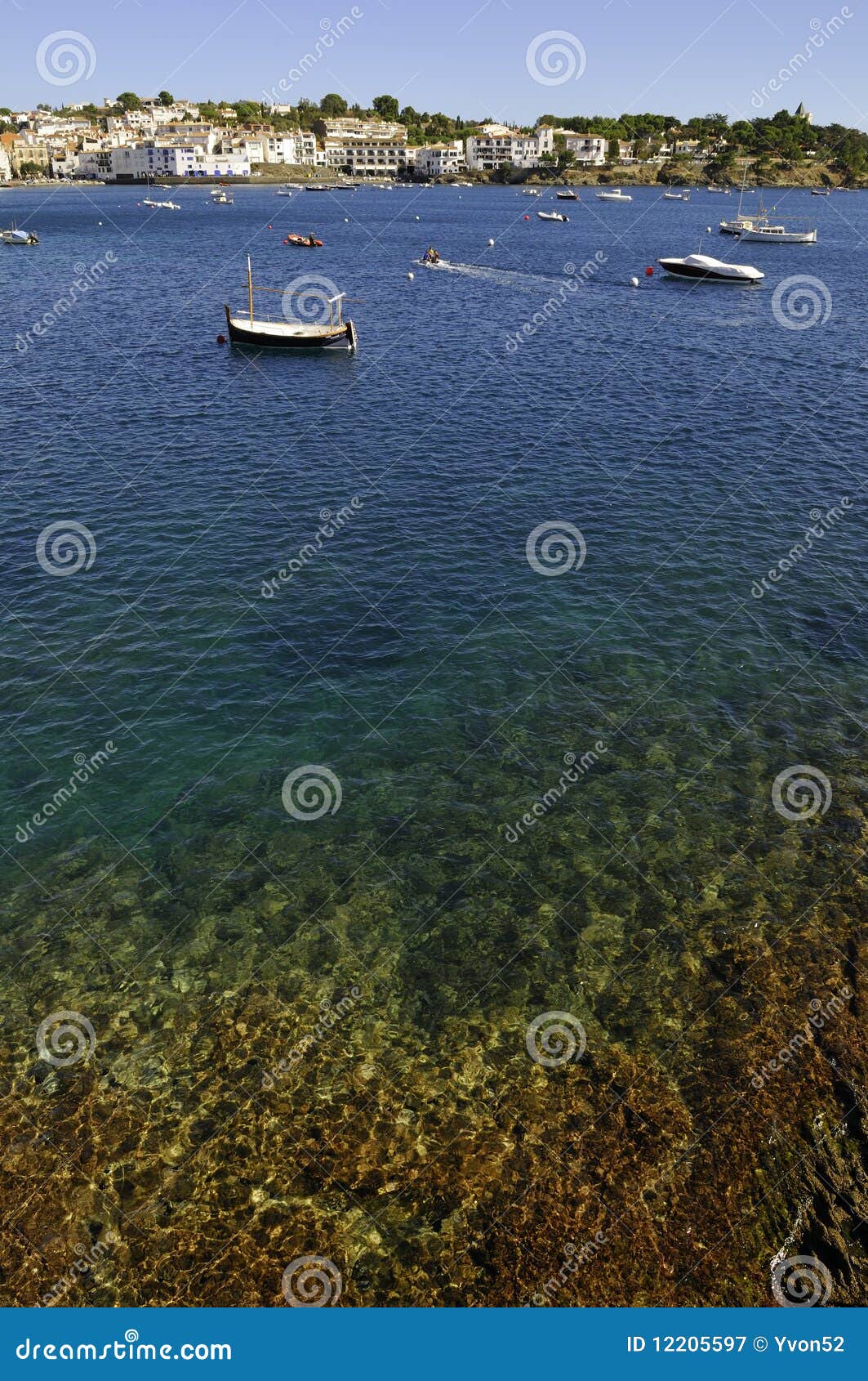 The bay of Cadaques stock image. Image of cadaques, blue - 12205597