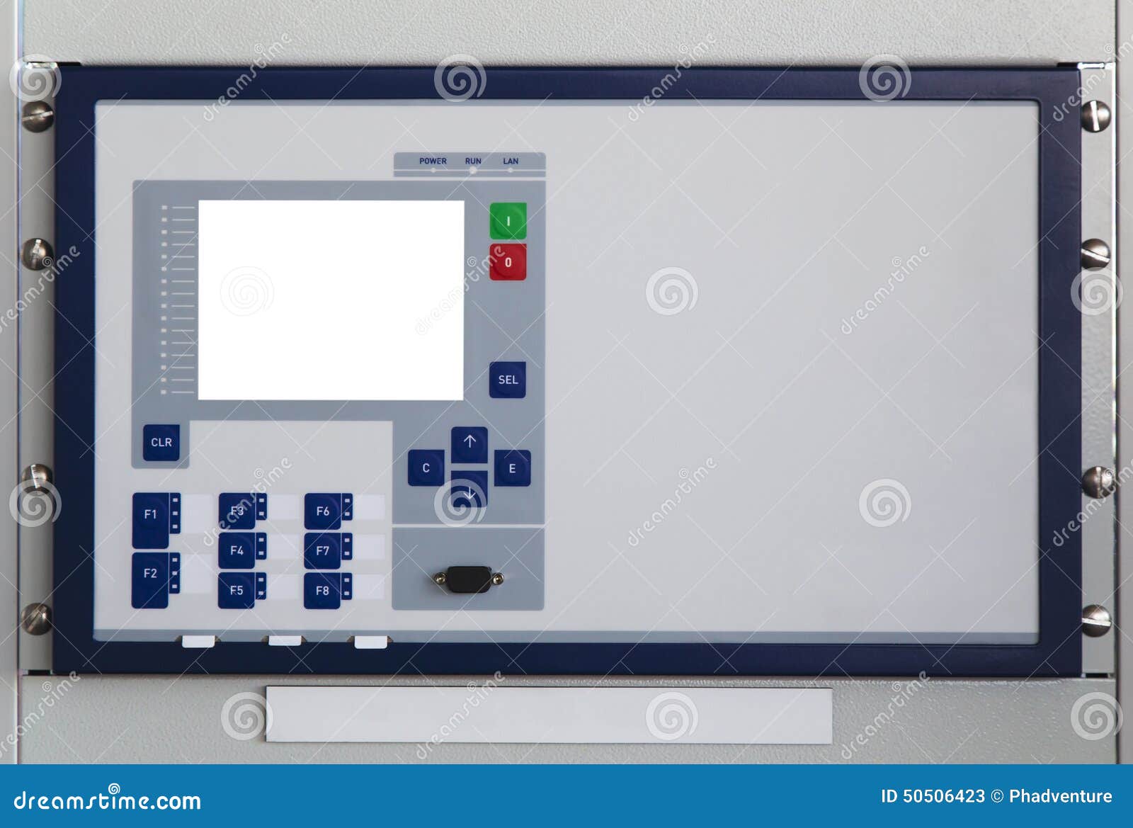 Bay Control Unit Mounted on Command Panel Stock Image - Image of lights ...