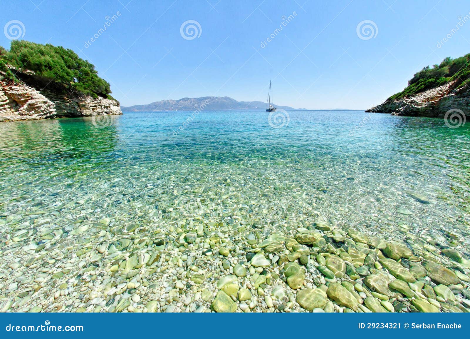 Bay on Kastos island stock image. Image of kastos, mediterranean - 29234321