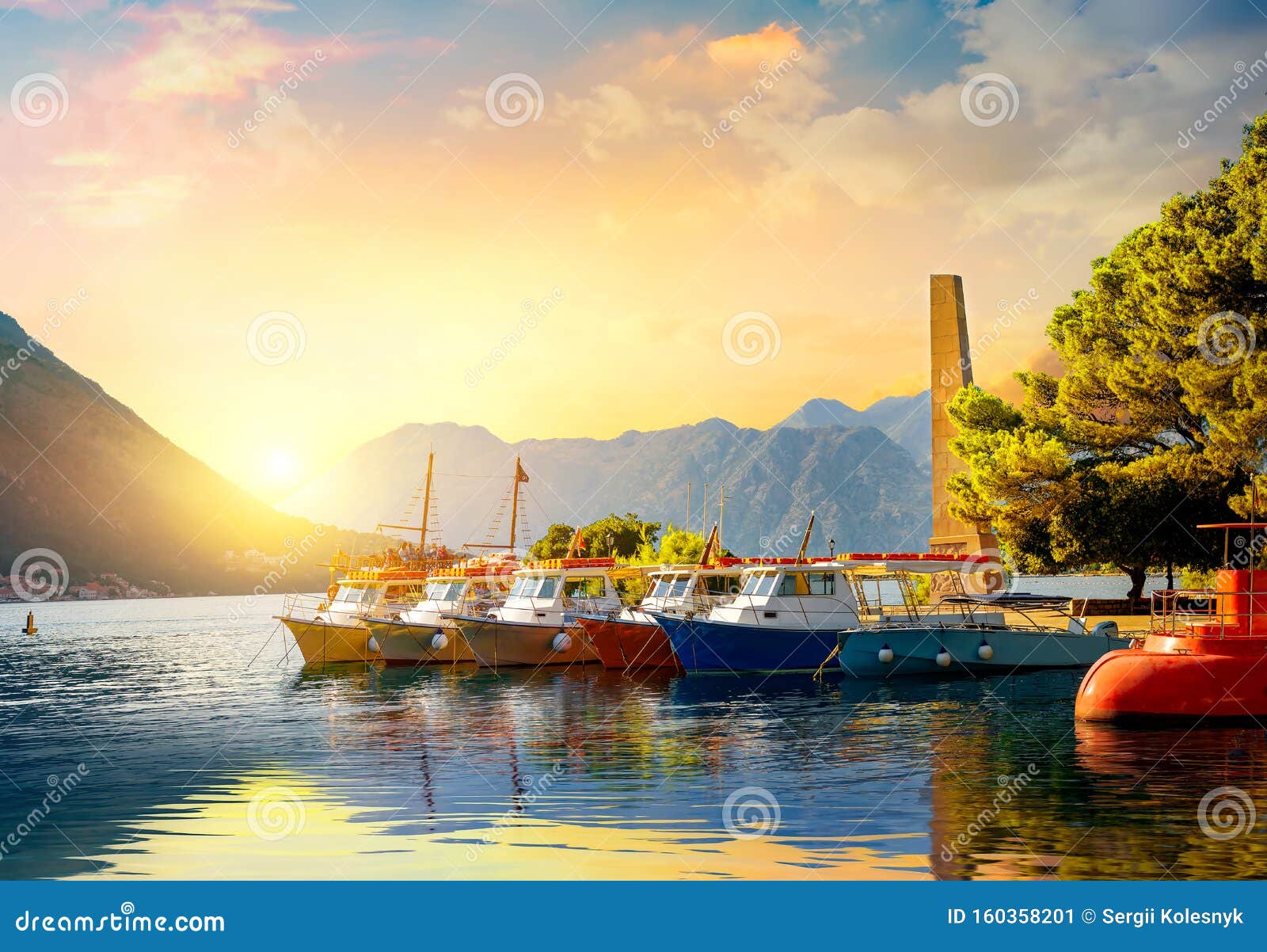 Bay of Kotor stock image. Image of mountain, rock, panorama - 160358201