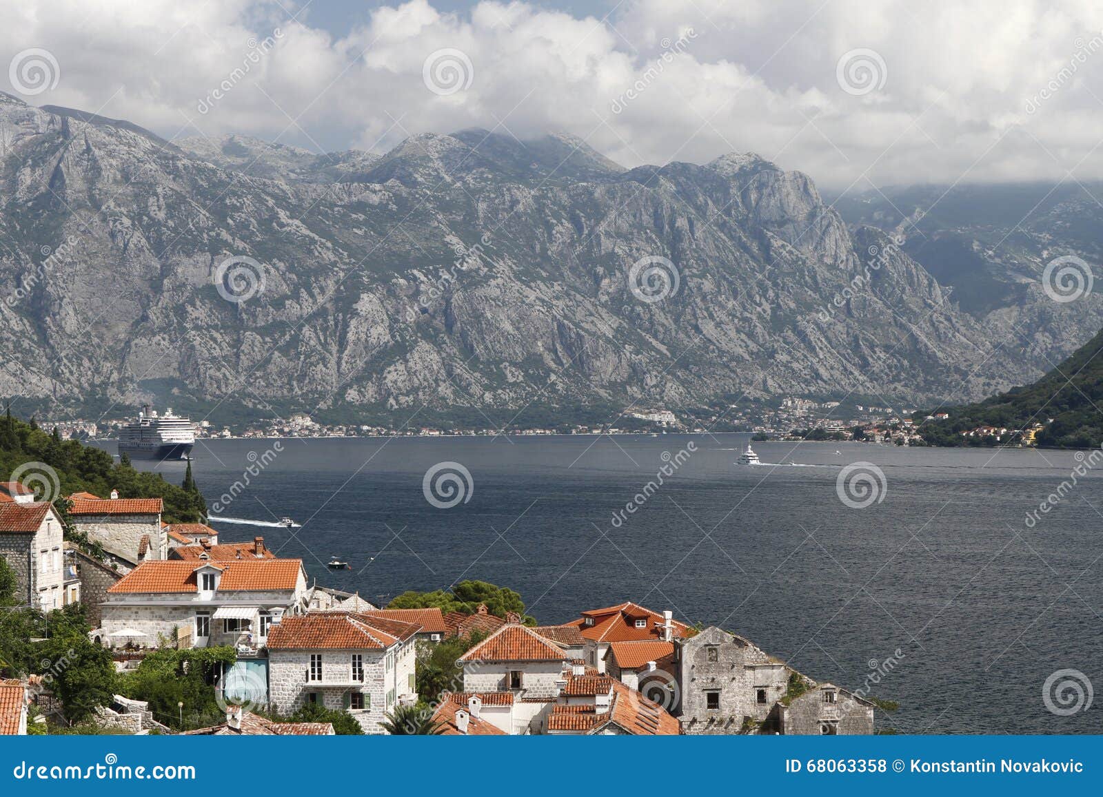 Bay of Kotor stock photo. Image of kotor, montenegro - 68063358