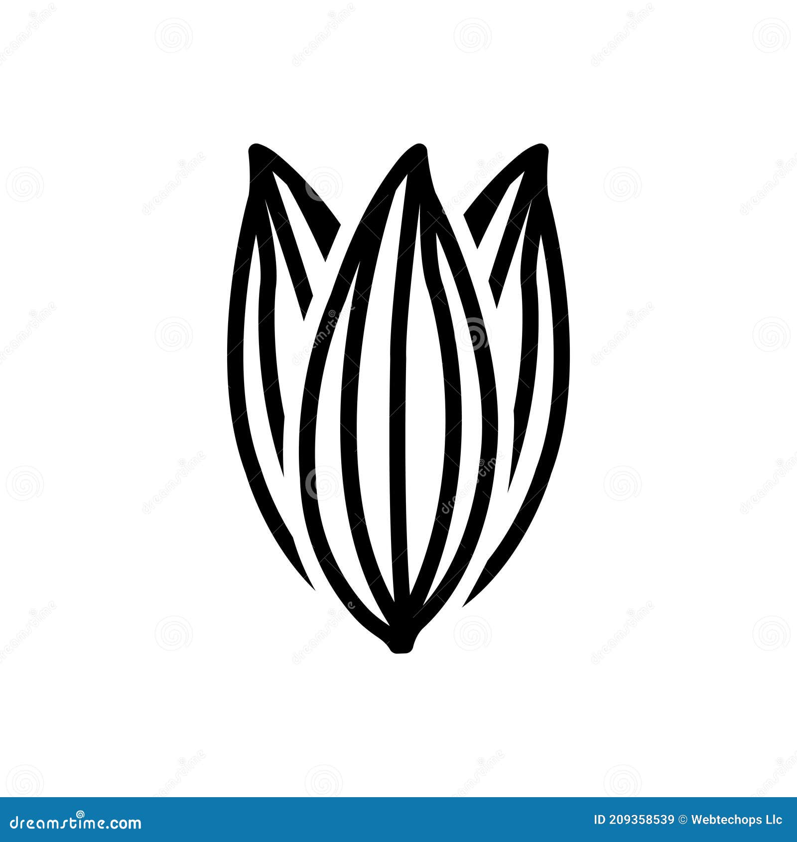 Black Line Icon for Bay Leaf, Bay and Dried Stock Vector - Illustration ...
