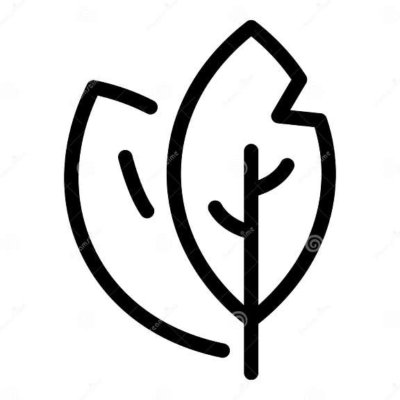 Bay Leaf Icon, Outline Style Stock Vector - Illustration of culinary ...