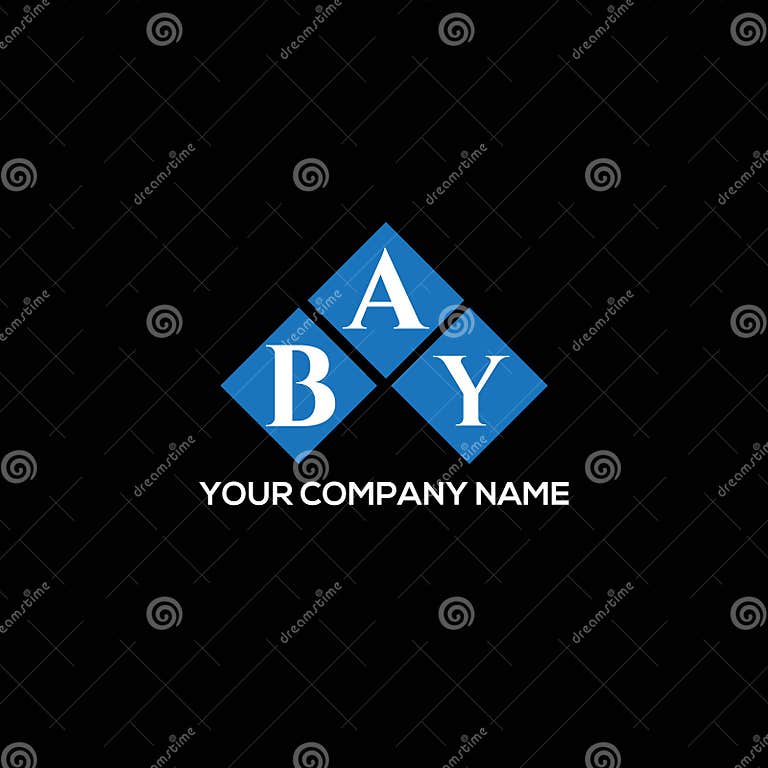 BAY Letter Logo Design on BLACK Background. BAY Creative Initials ...