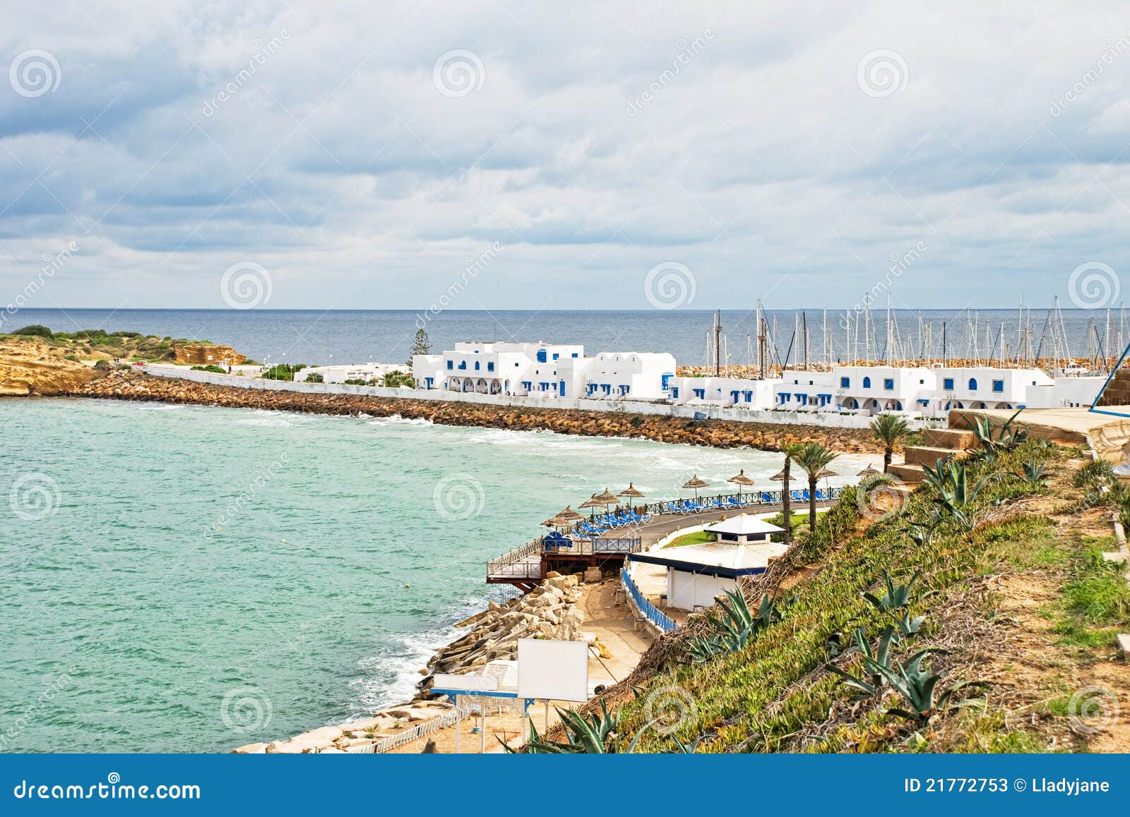 Bay in Monastir, Tunisia stock image. Image of sunny - 21772753