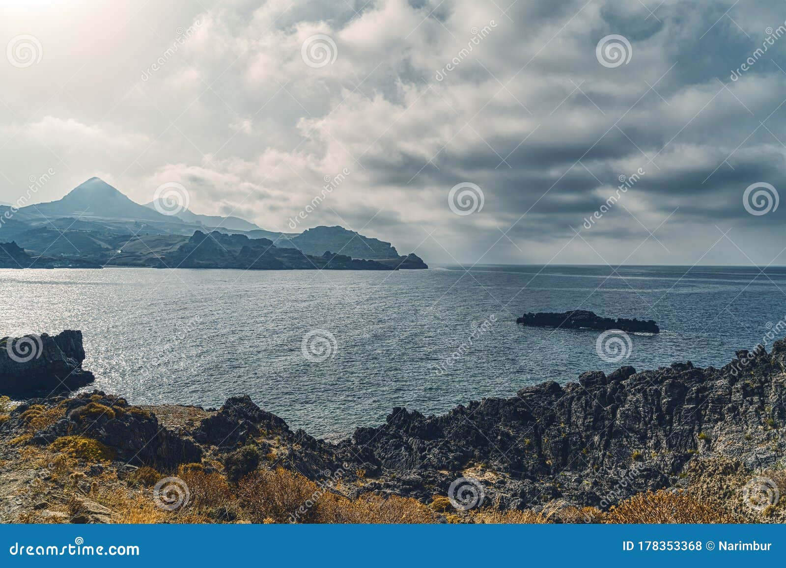 Mountain Ranges with Dramatic Skies in Crete Stock Photo - Image of ...