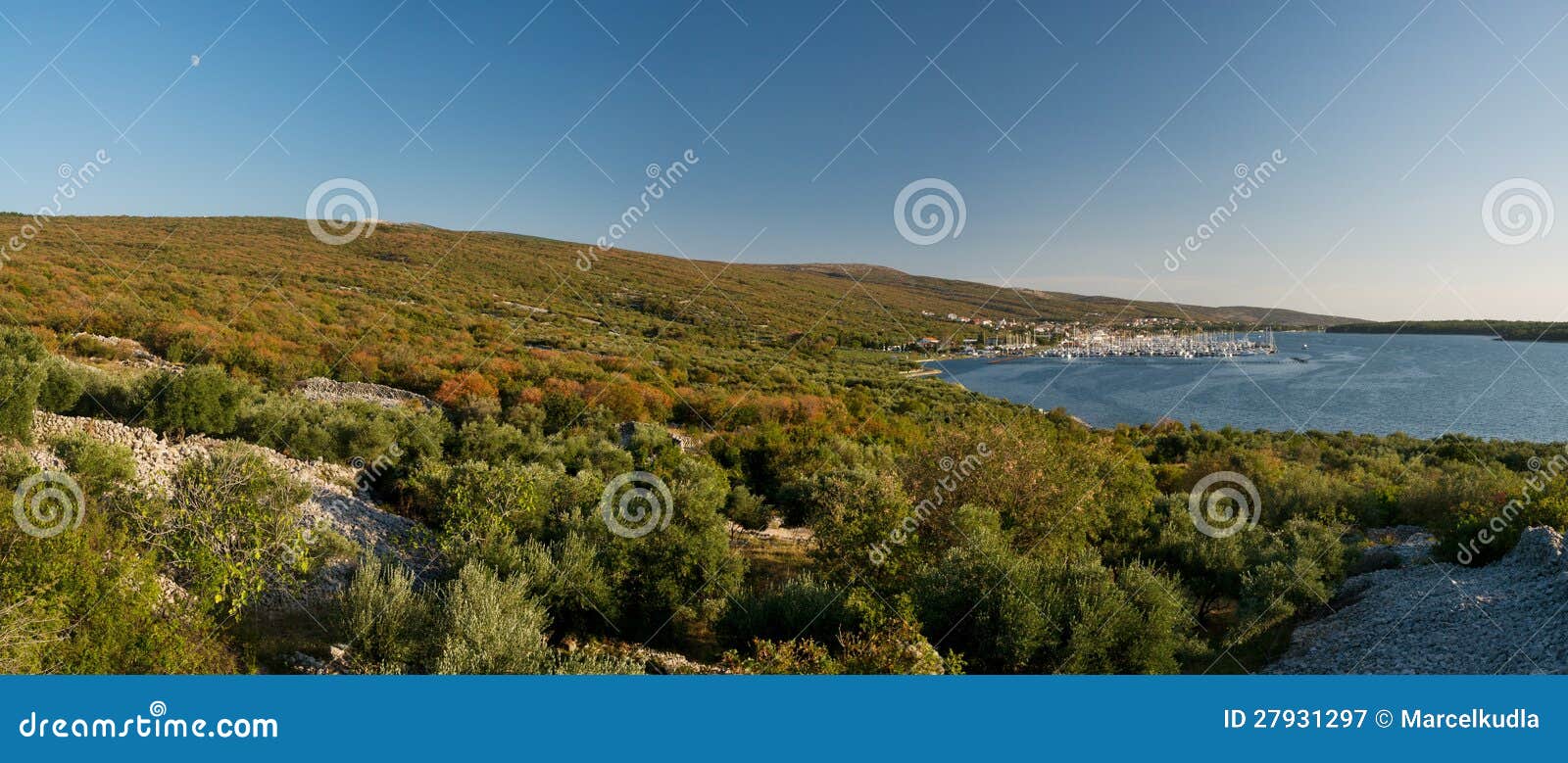 Bay in Punat stock image. Image of panorama, punat, croatia - 27931297