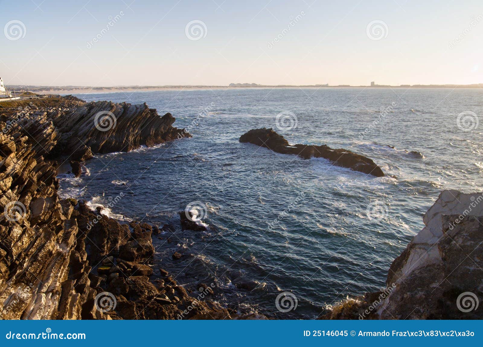 Bay of rocks in Baleal stock image. Image of island, portugal - 25146045