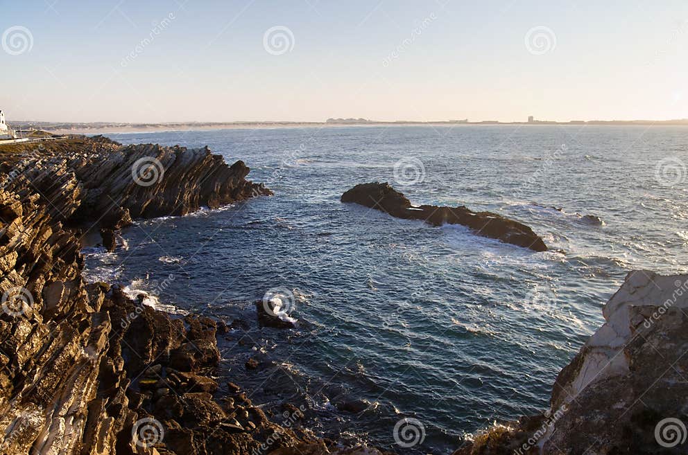 Bay of rocks in Baleal stock image. Image of island, portugal - 25146045