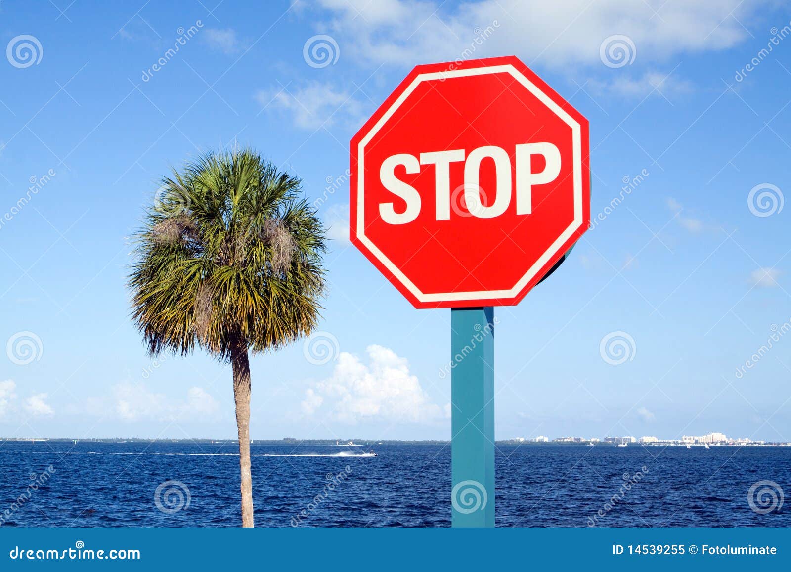 Bay Side Stop Sign stock image. Image of octagon, intersection - 14539255