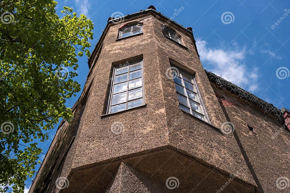 Bay Window on the Facade of the House. Stock Image - Image of ...