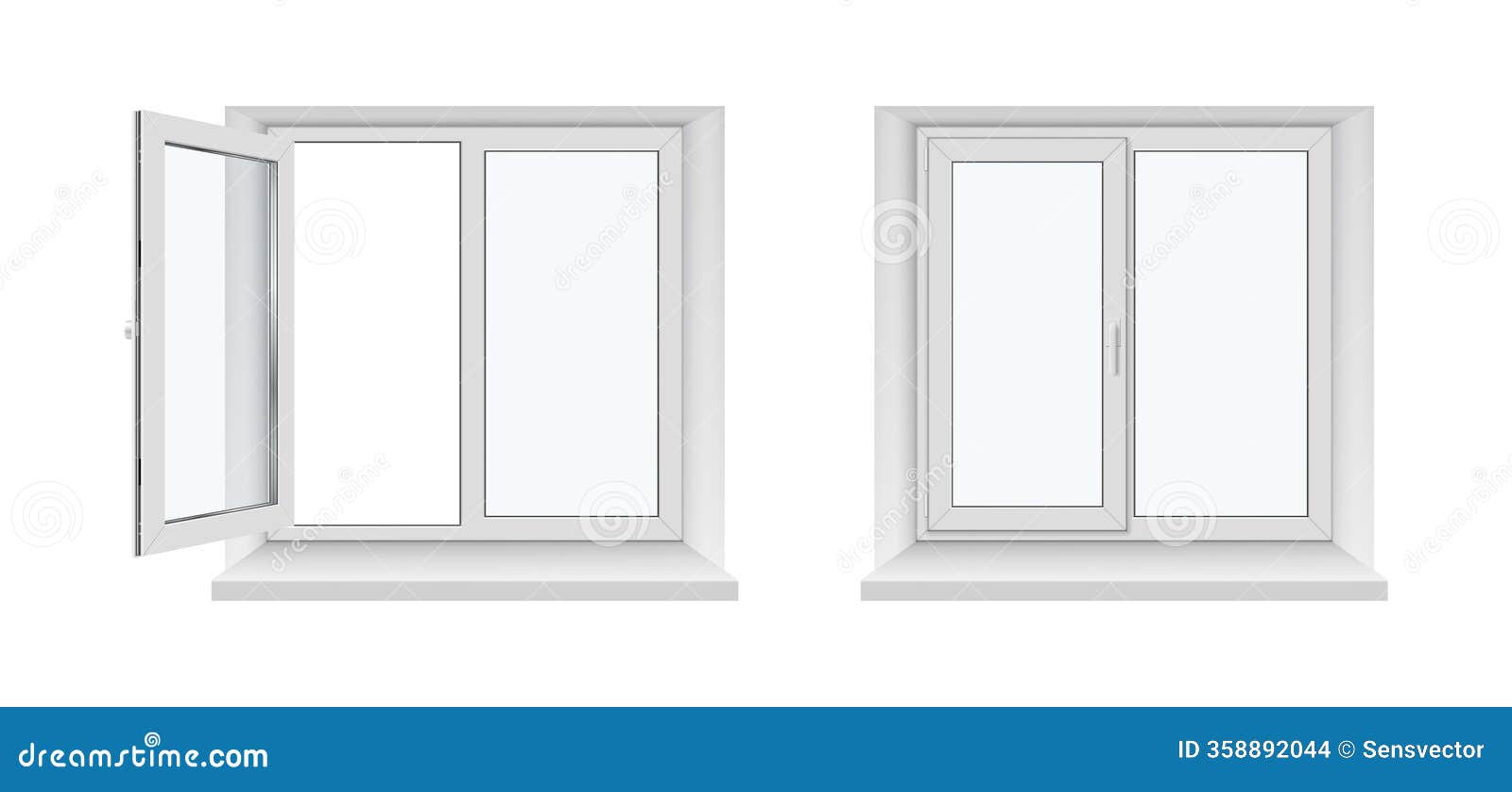 Bay Window Type, Panoramic Architecture Stock Illustration ...