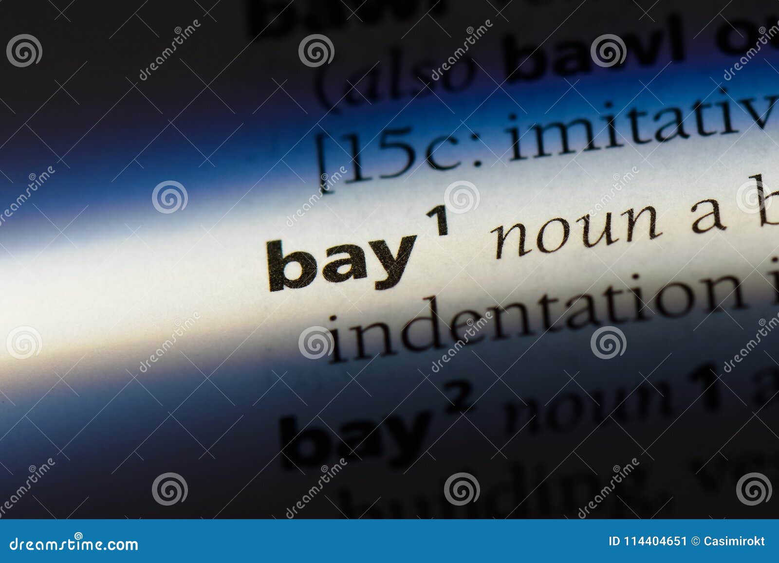 Bay stock image. Image of macro, paper, printed, page - 114404651