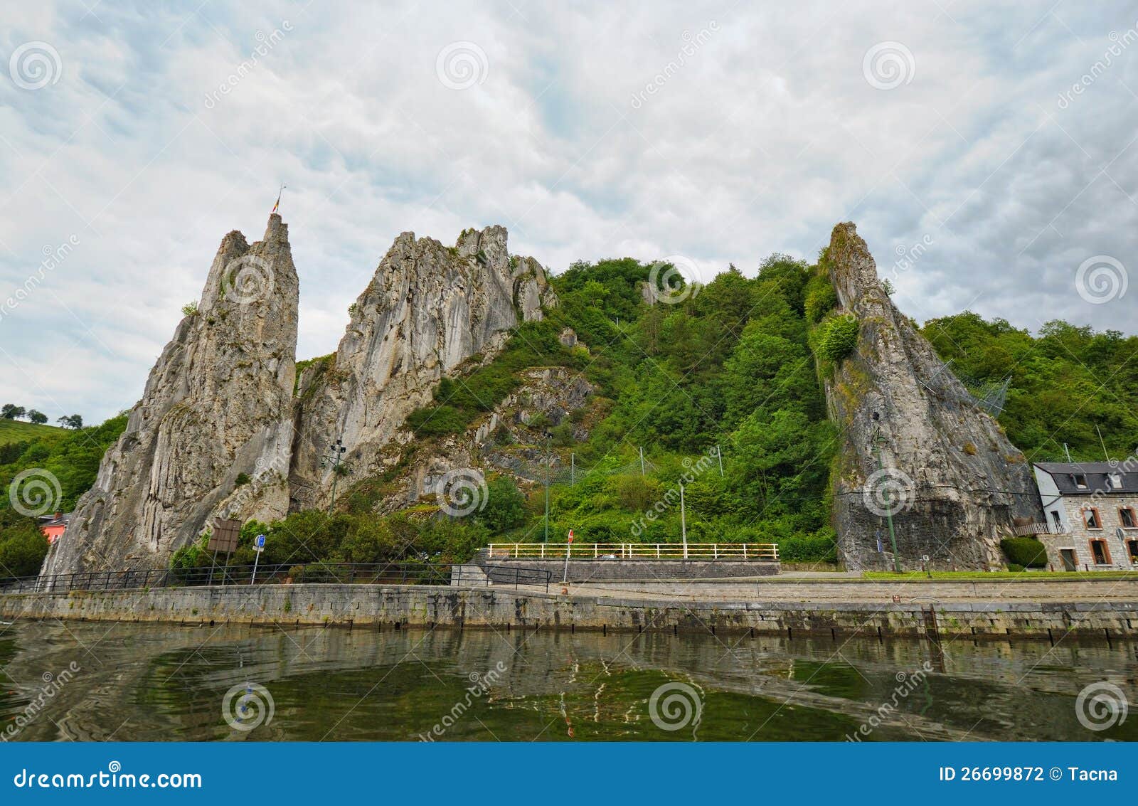 Bayard Rocks in Dinant stock photo. Image of stone, clouds - 26699872
