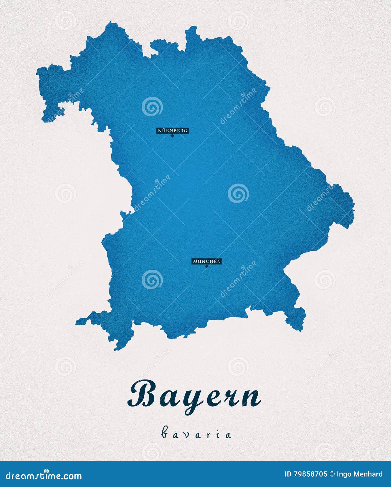 Bayern Germany Art Map stock illustration. Illustration of bayern ...