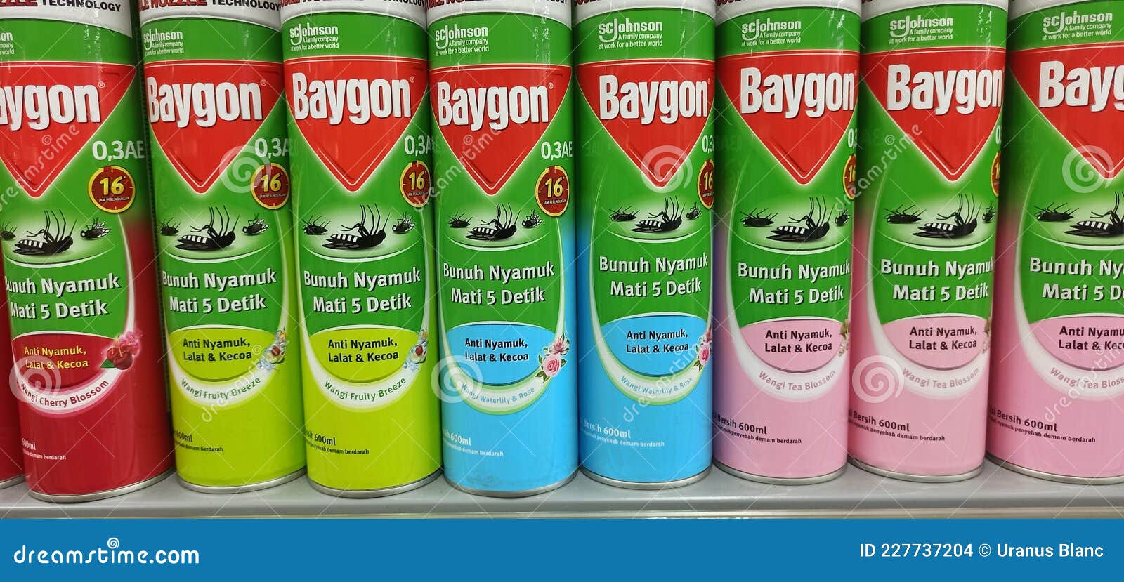 Baygon red green blue pink editorial stock image. Image of brand ...
