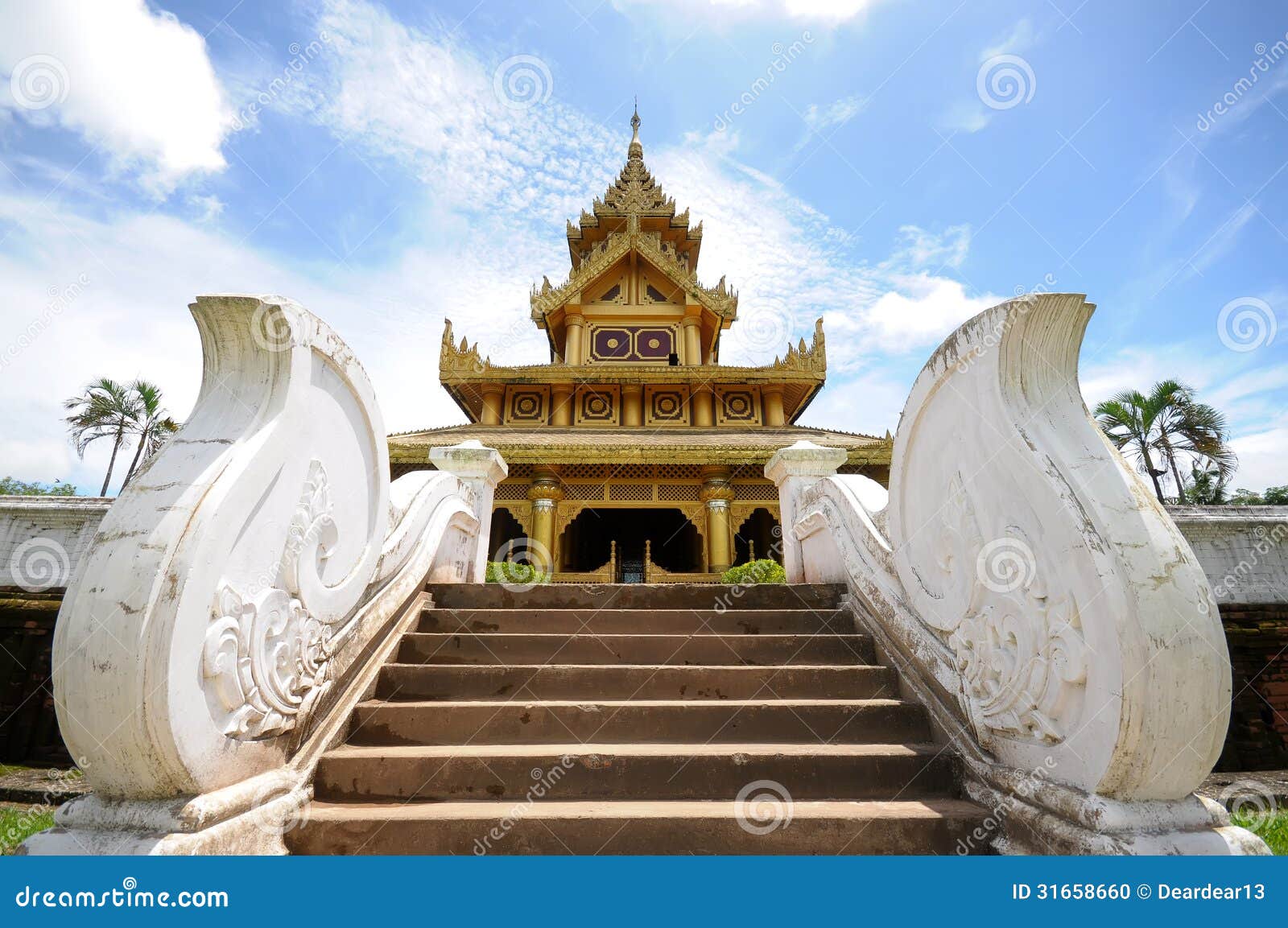 Bayinnaung Palace in Myanmar Stock Photo - Image of asian, historical ...