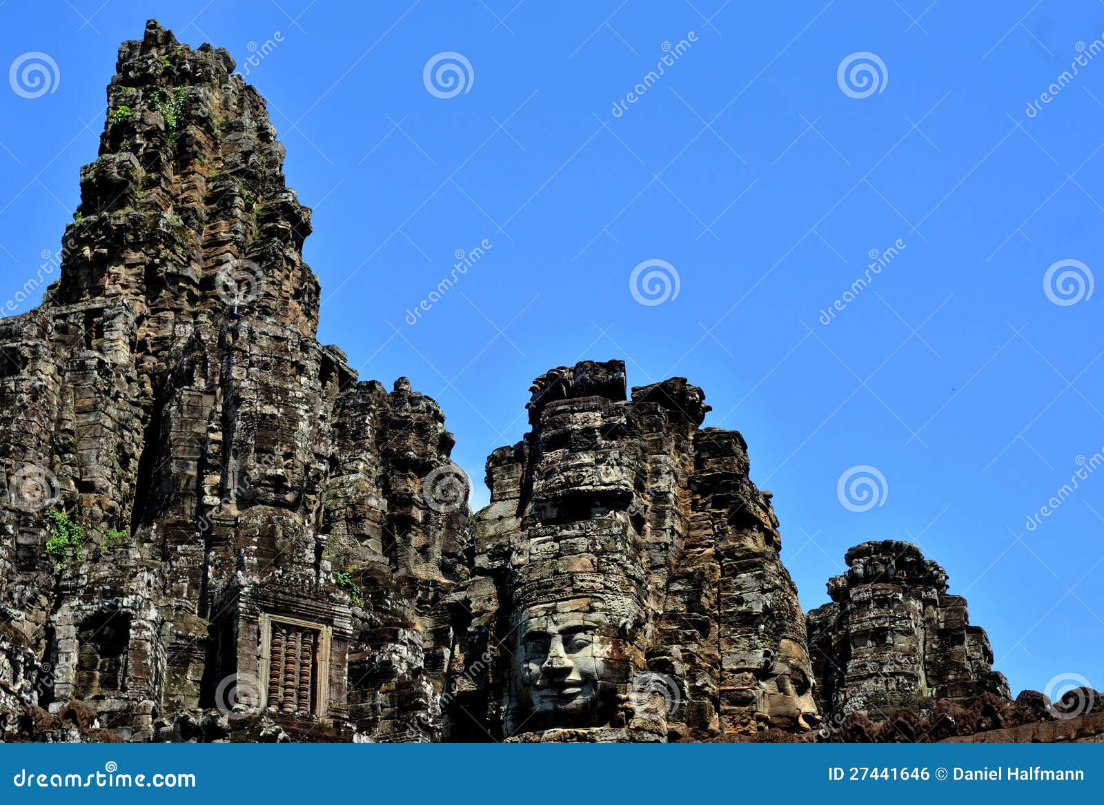 Bayon face in angkor stock photo. Image of sculpture - 27441646