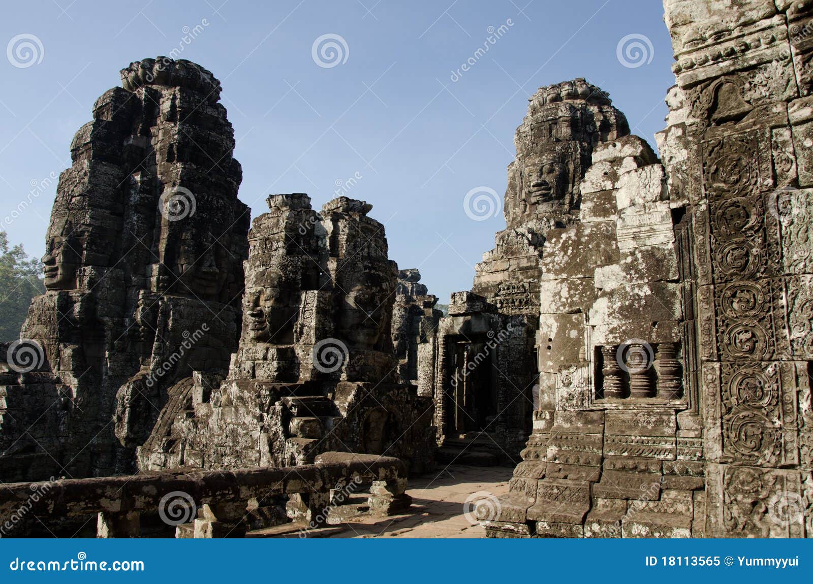 Bayon Face, Cambodia stock image. Image of culture, archeology - 18113565