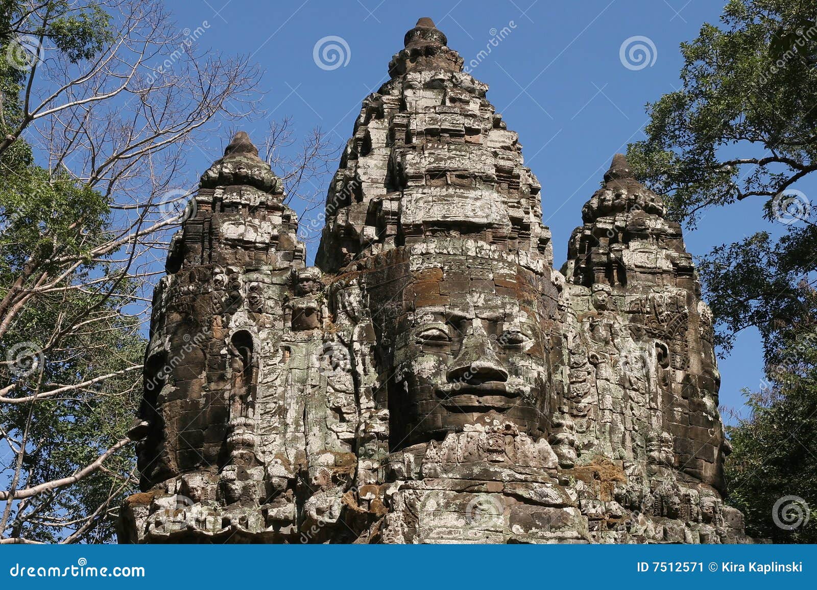 Bayon Face Cravings in Angkor Wat Complex Stock Image - Image of ...