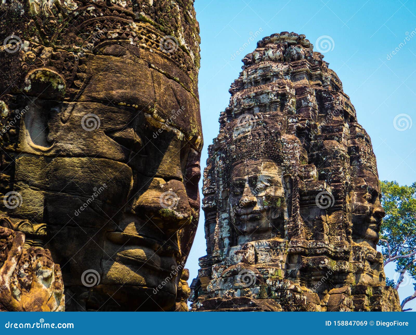 Bayon Temple, Angkor Wat, Cambodia Stock Image - Image of culture ...