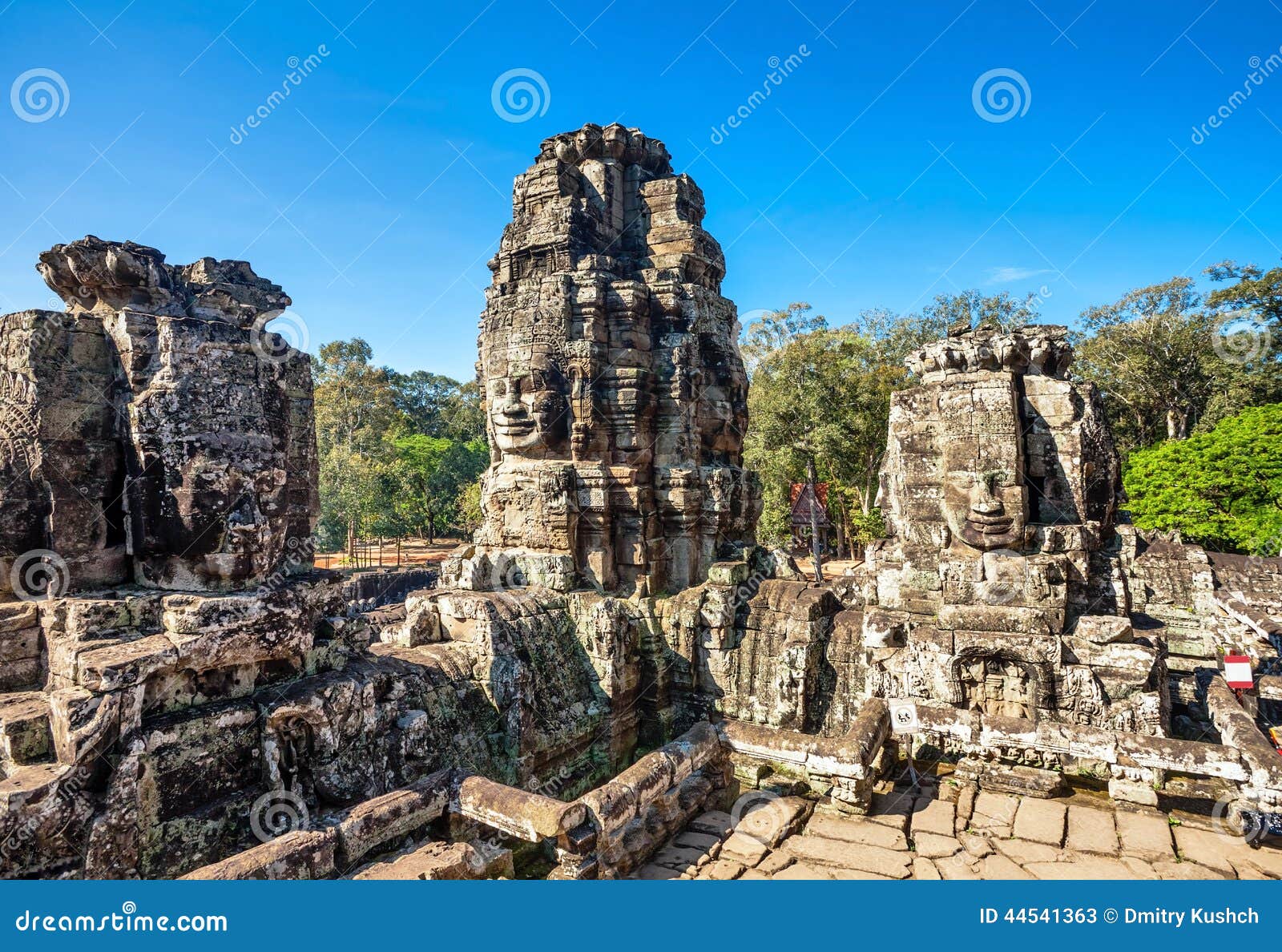 Bayon Temple in Angkor Wat Complex Stock Image - Image of buddha ...