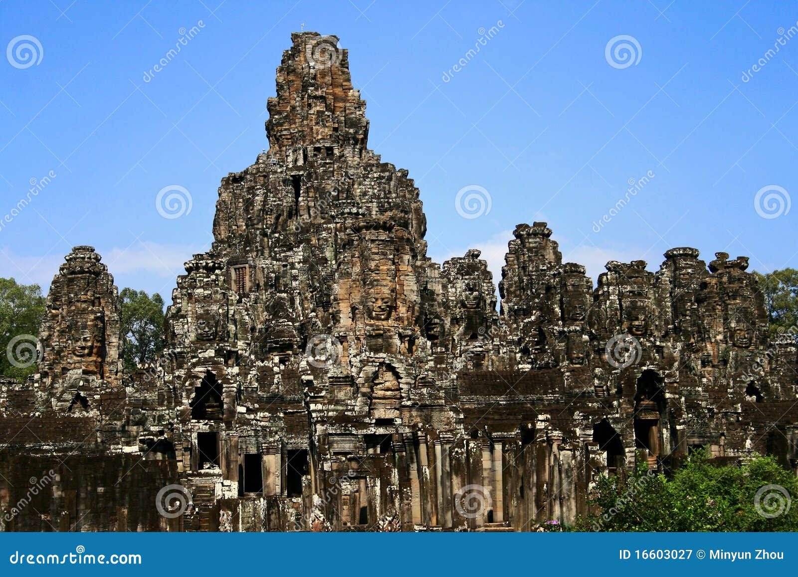 Bayon Temple, Cambodia stock image. Image of historical - 16603027