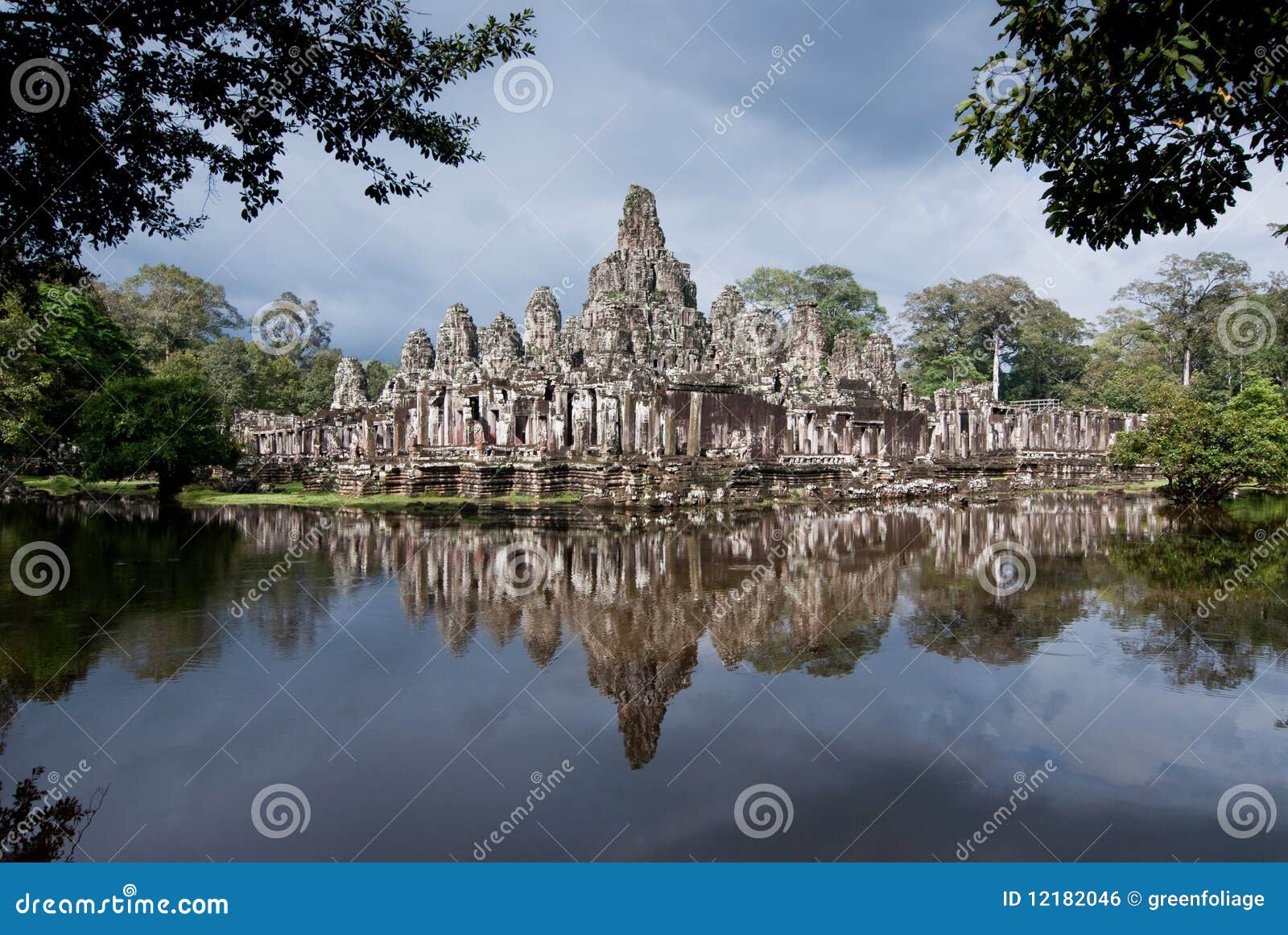 Bayon Temple in Siem Reap stock photo. Image of couple - 12182046
