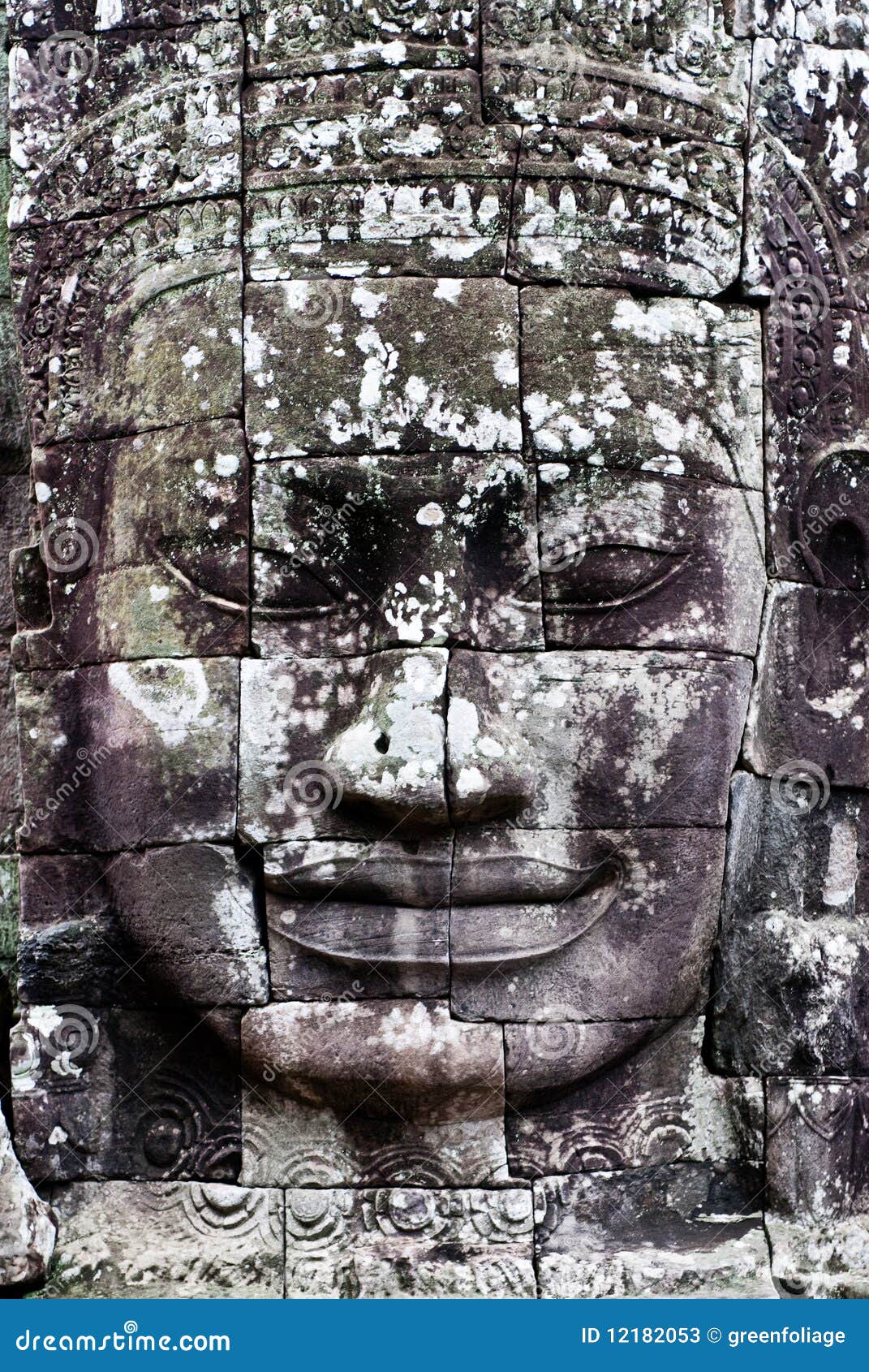 Bayon Temple Smiling Face stock image. Image of face - 12182053