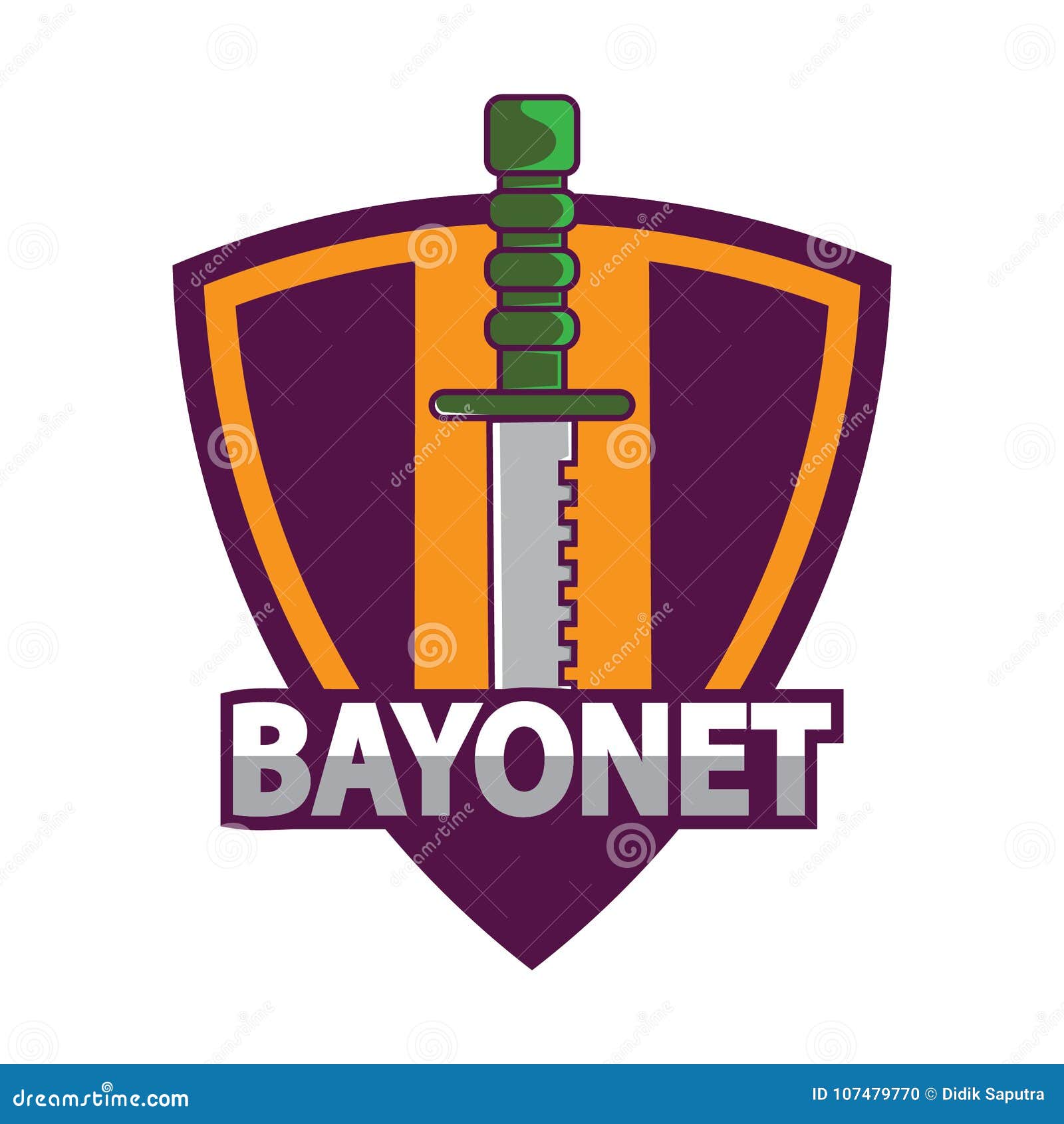 Bayonet logo template stock vector. Illustration of force - 107479770