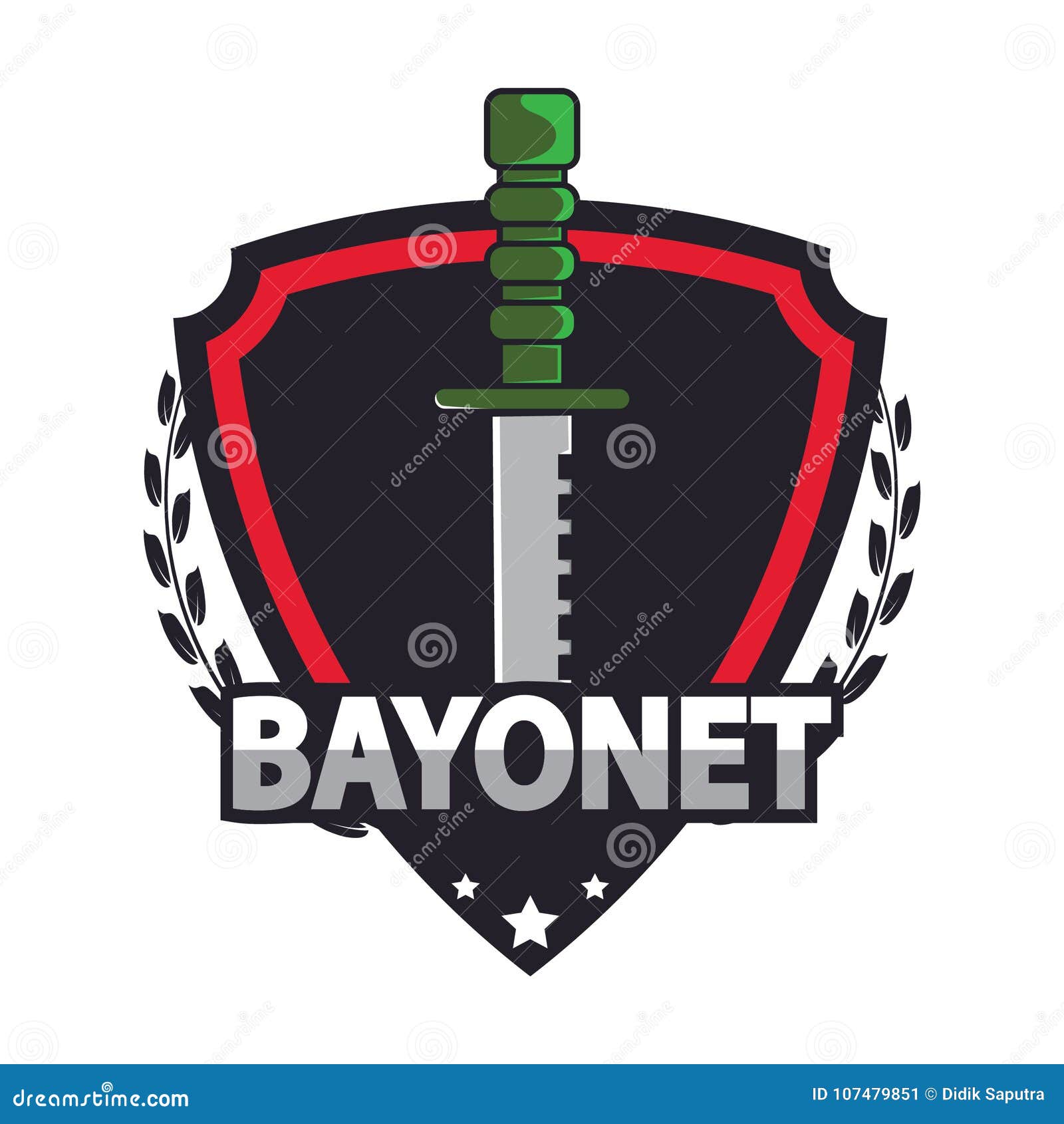 Bayonet logo template stock vector. Illustration of retro - 107479851