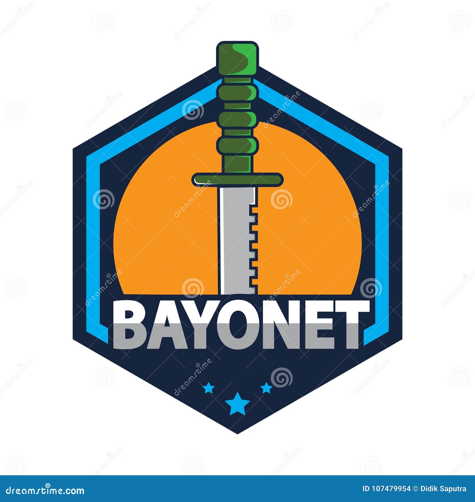 Bayonet logo template stock vector. Illustration of dagger - 107479954