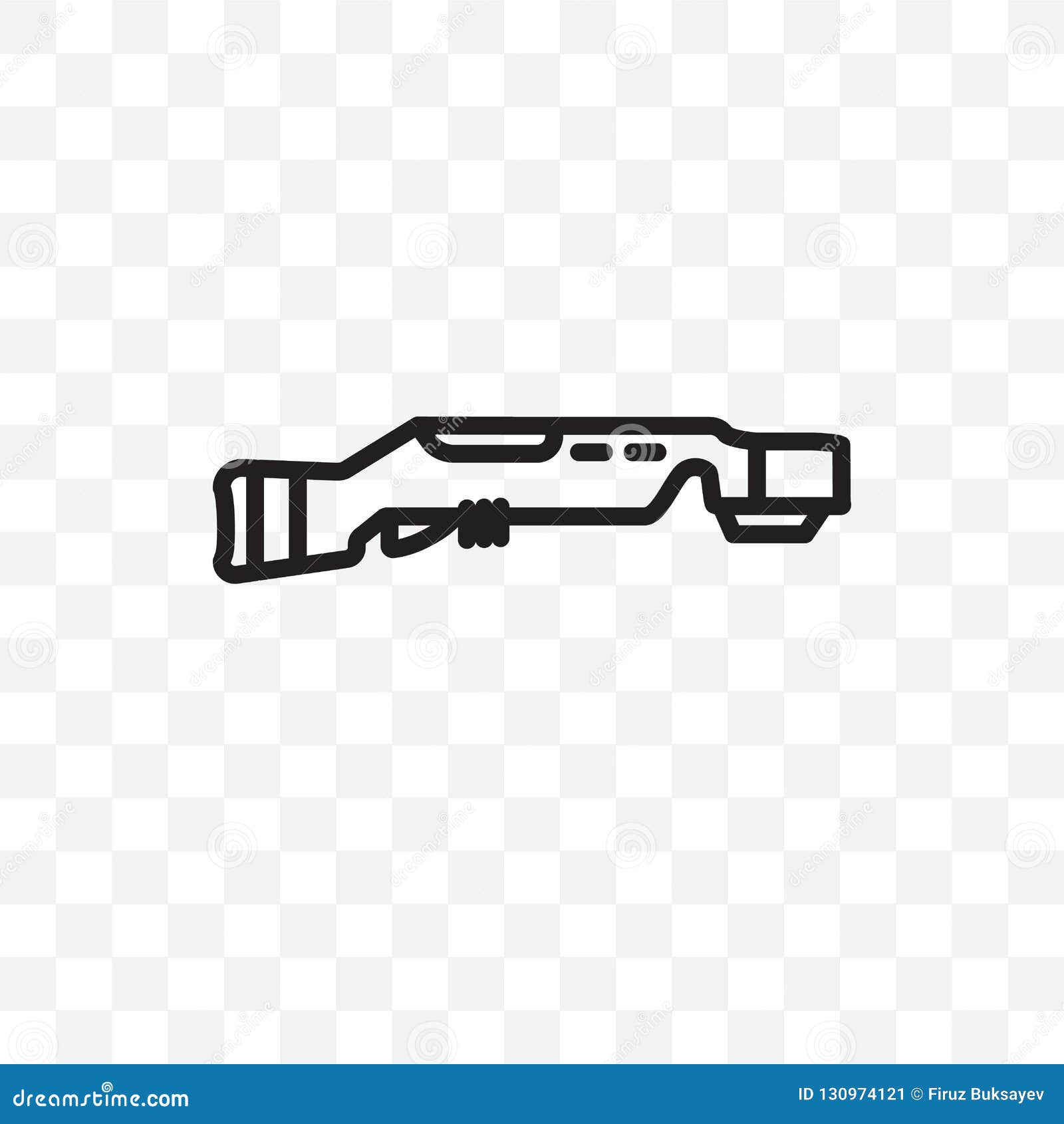 Bayonet On Rifle Vector Linear Icon Isolated On Transparent Background ... Bayonet On Rifle Vector Linear Icon Isolated On Transparent Background ...