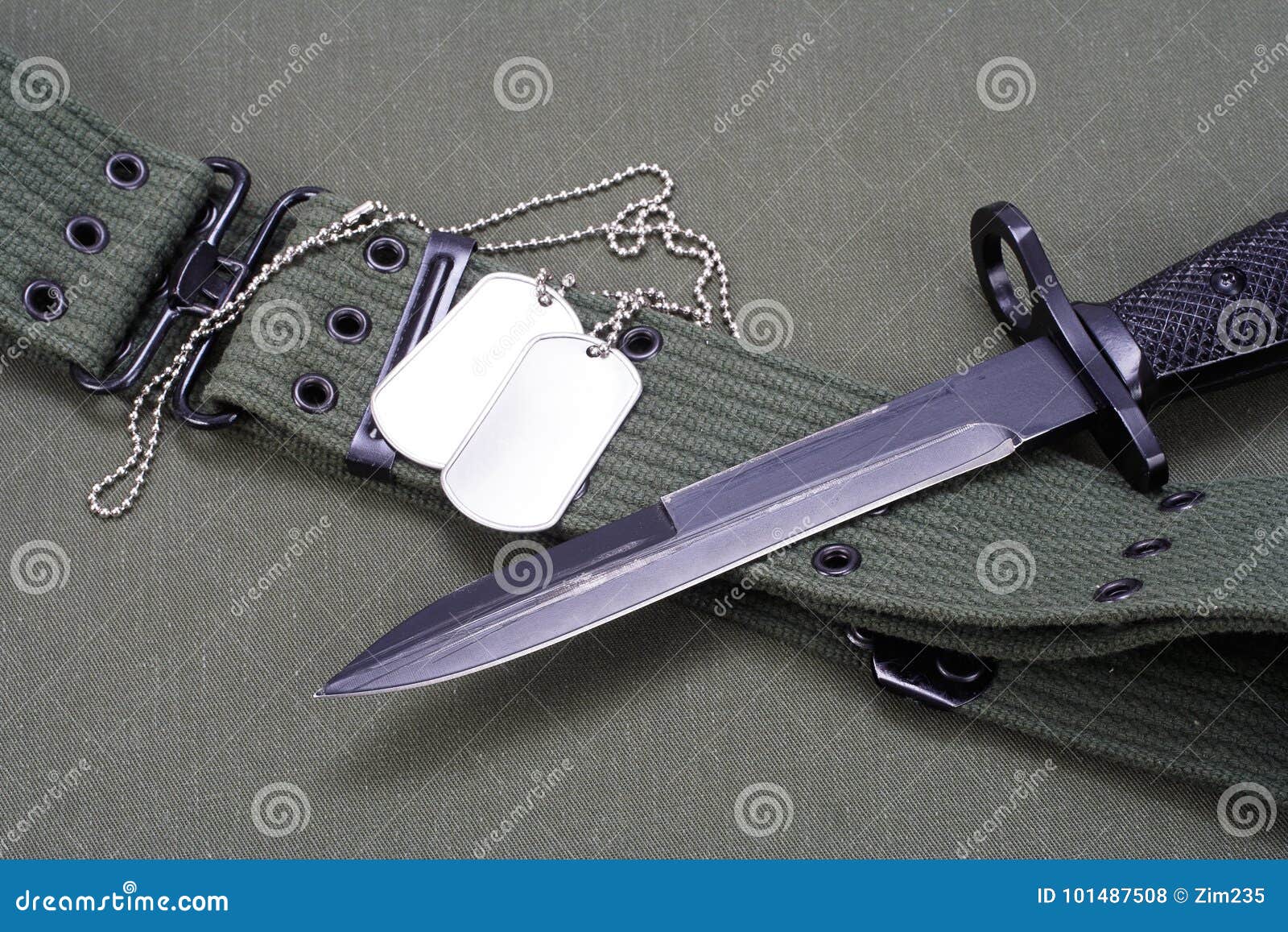 Bayoneta del rifle M16 foto de archivo. Imagen de correa - 101487508