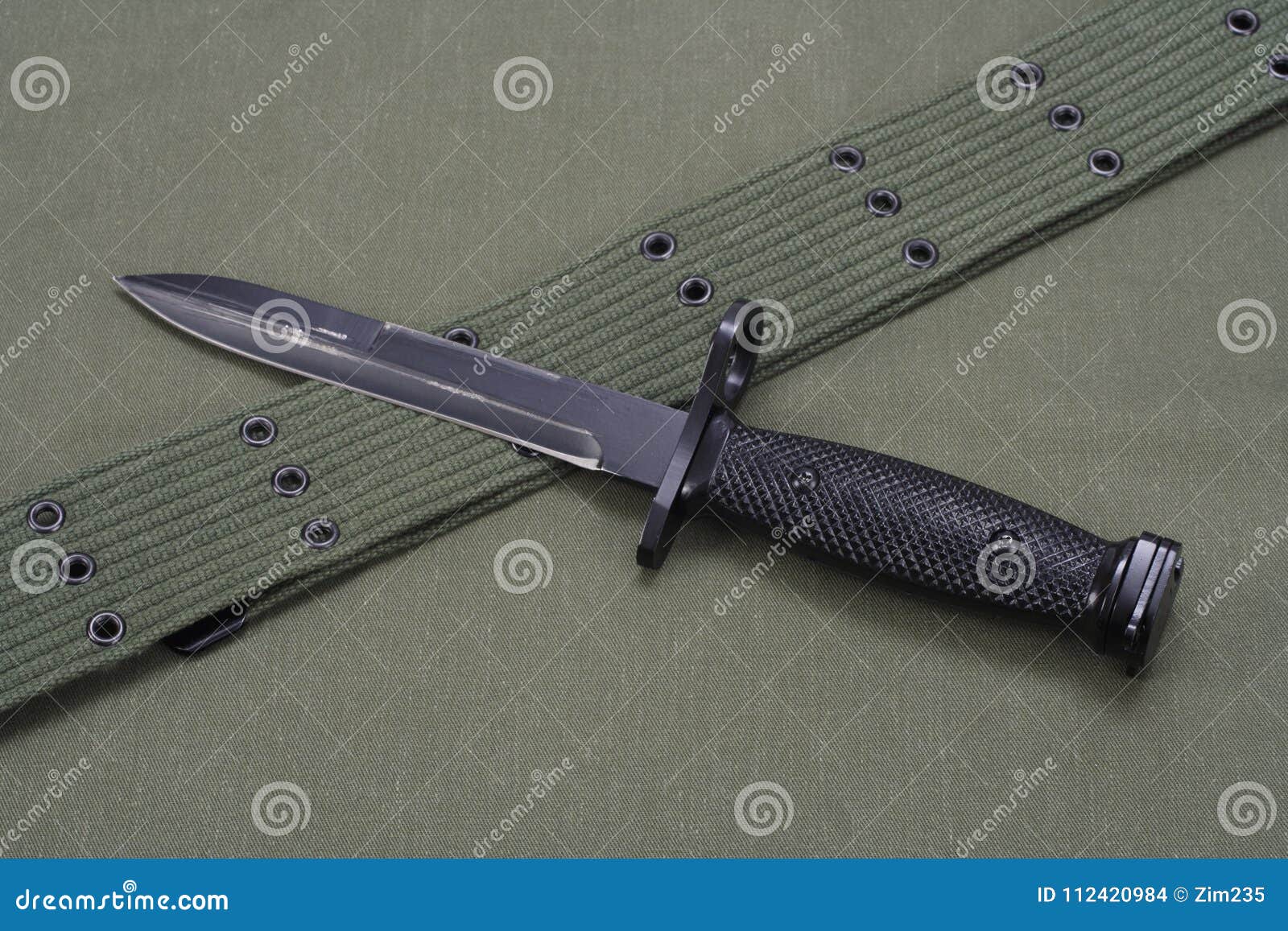 Bayoneta Del Rifle M16 En El Uniforme Foto de archivo - Imagen de ...