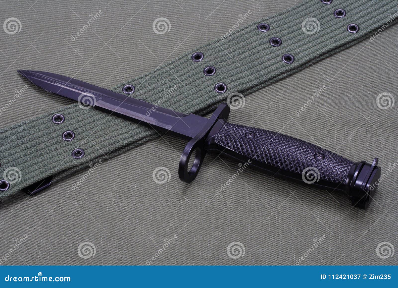 Bayoneta Del Rifle M16 En El Uniforme Imagen de archivo - Imagen de ...