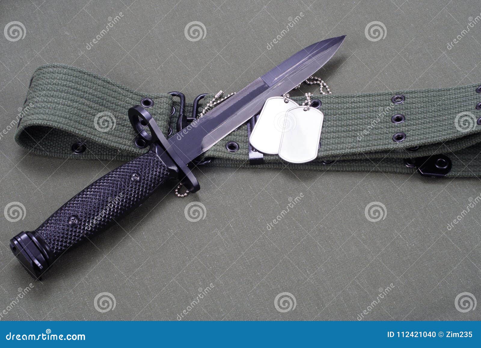 Bayoneta Del Rifle M16 En El Uniforme Foto de archivo - Imagen de ...