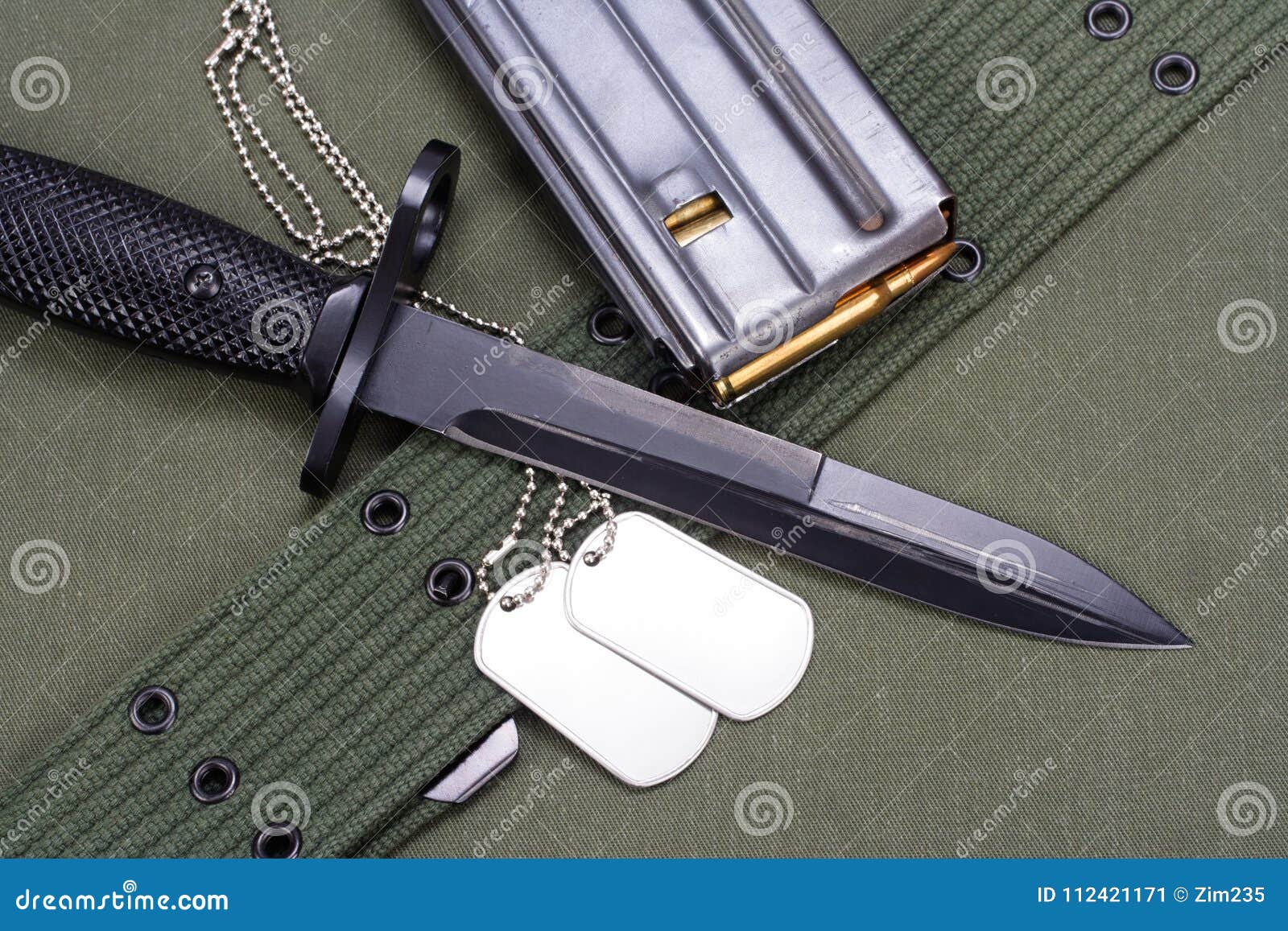 Bayoneta Del Rifle M16 En El Uniforme Imagen de archivo - Imagen de ...