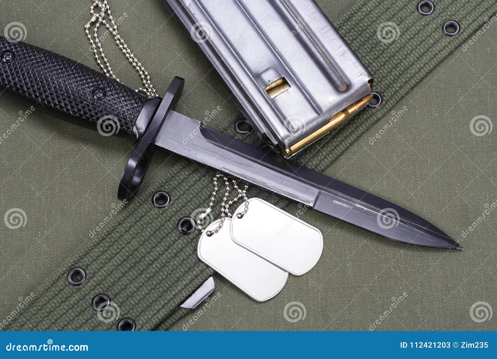 Bayoneta Del Rifle M16 En El Uniforme Imagen de archivo - Imagen de ...