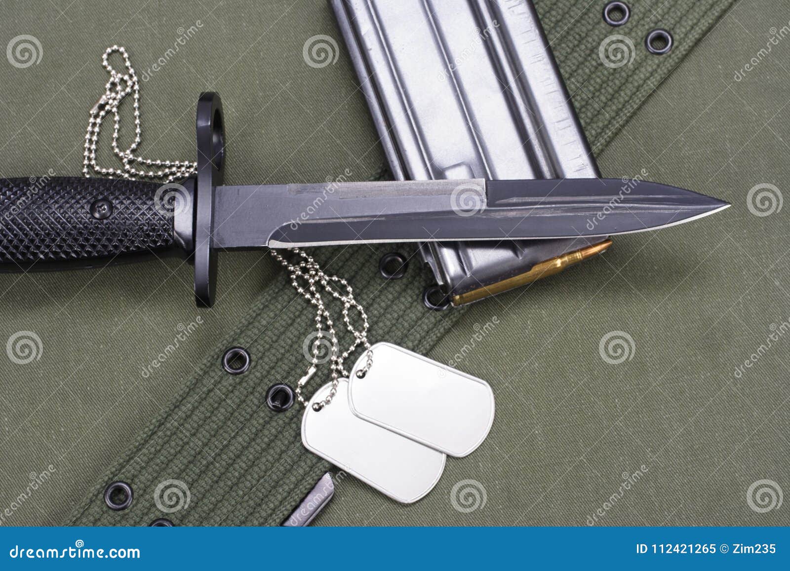 Bayoneta Del Rifle M16 En El Uniforme Imagen de archivo - Imagen de ...