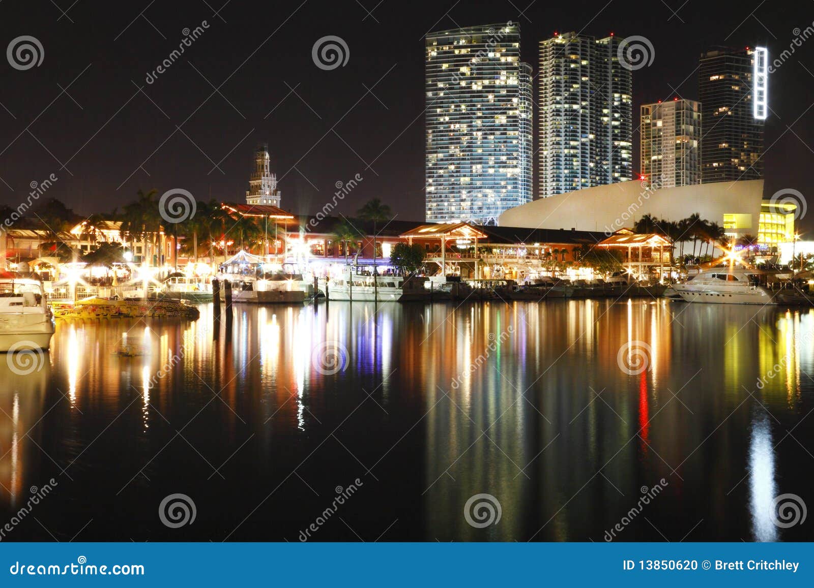 Bayside, Miami Skyline stock photo. Image of building - 13850620