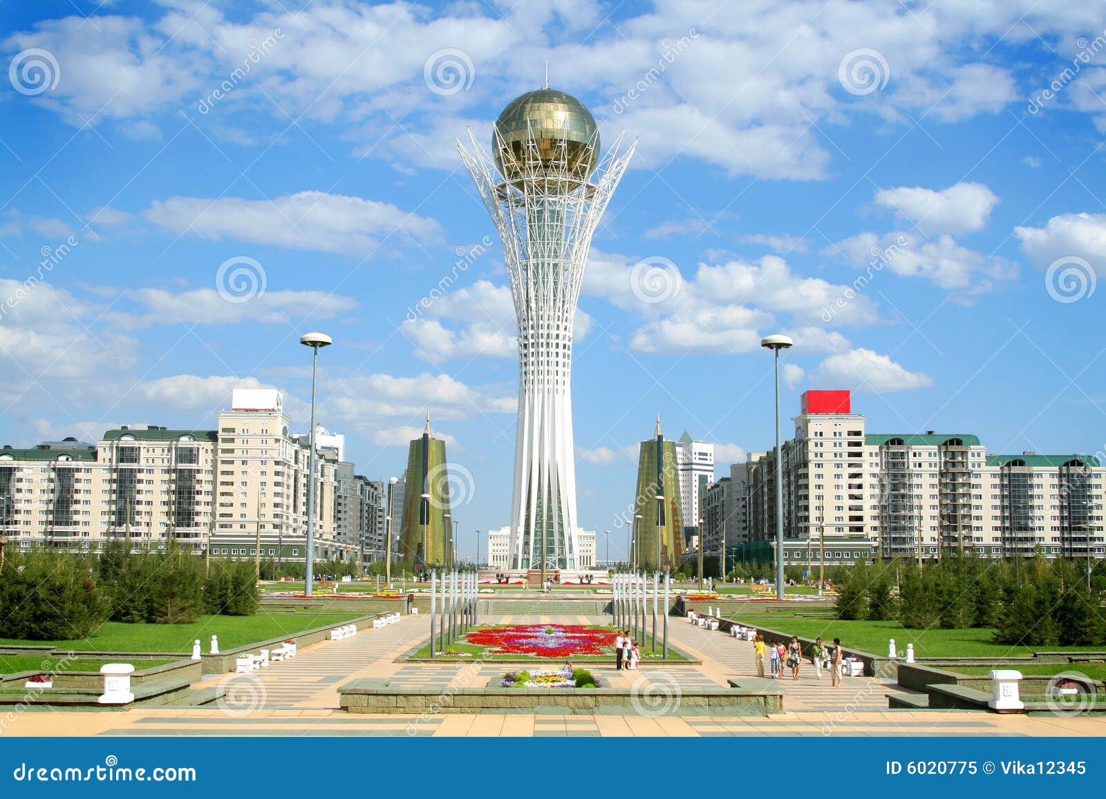 Bayterek Tower in Astana stock image. Image of gold, nasarbajew - 6020775