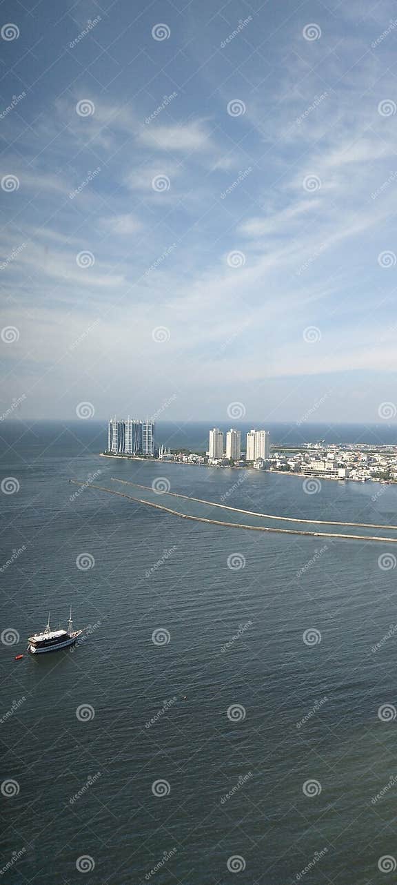 Baywalk beach jakarta stock image. Image of baywalk - 226499097