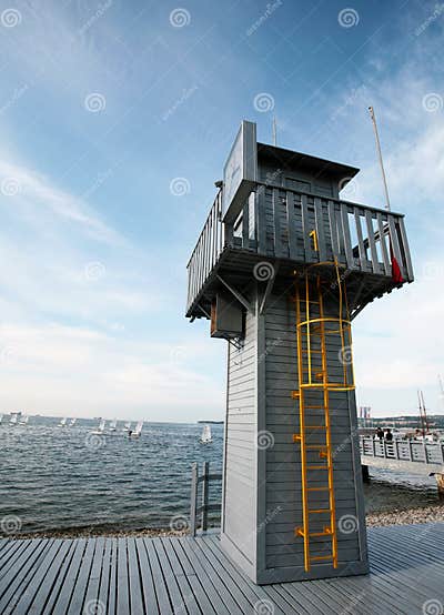 Baywatch tower stock image. Image of holiday, blue, station - 16365617