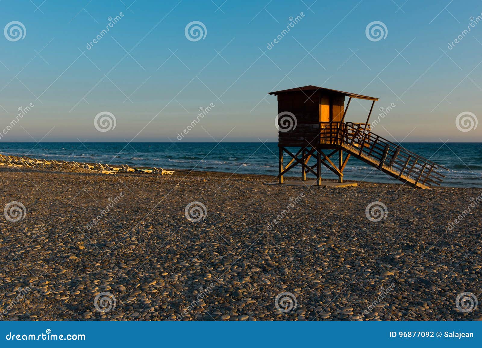 Baywatch Tower on the Beach Stock Photo - Image of landscape, landmark ...