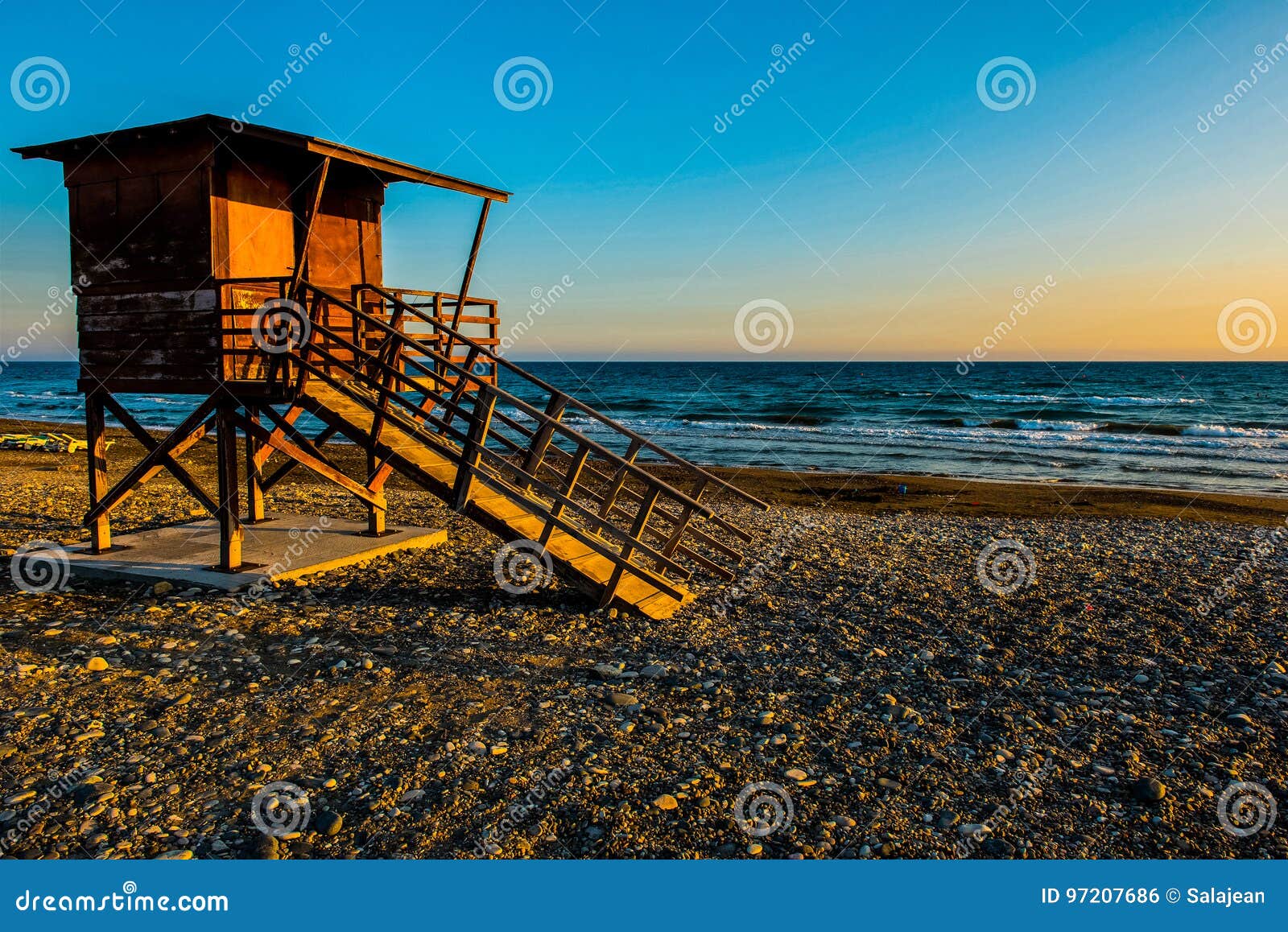 Baywatch Tower on the Beach Stock Photo - Image of atlantic, baywatch ...