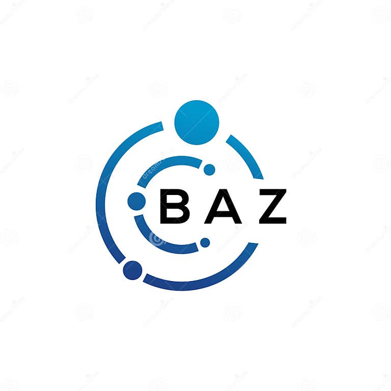 BAZ Letter Logo Design on Black Background. BAZ Creative Initials ...